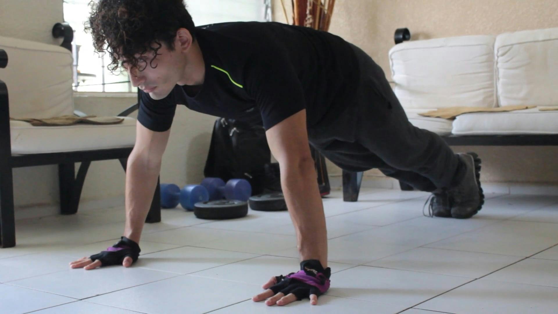 A Woman Doing Push-up Exercise On The Floor Free Stock Video Footage ...