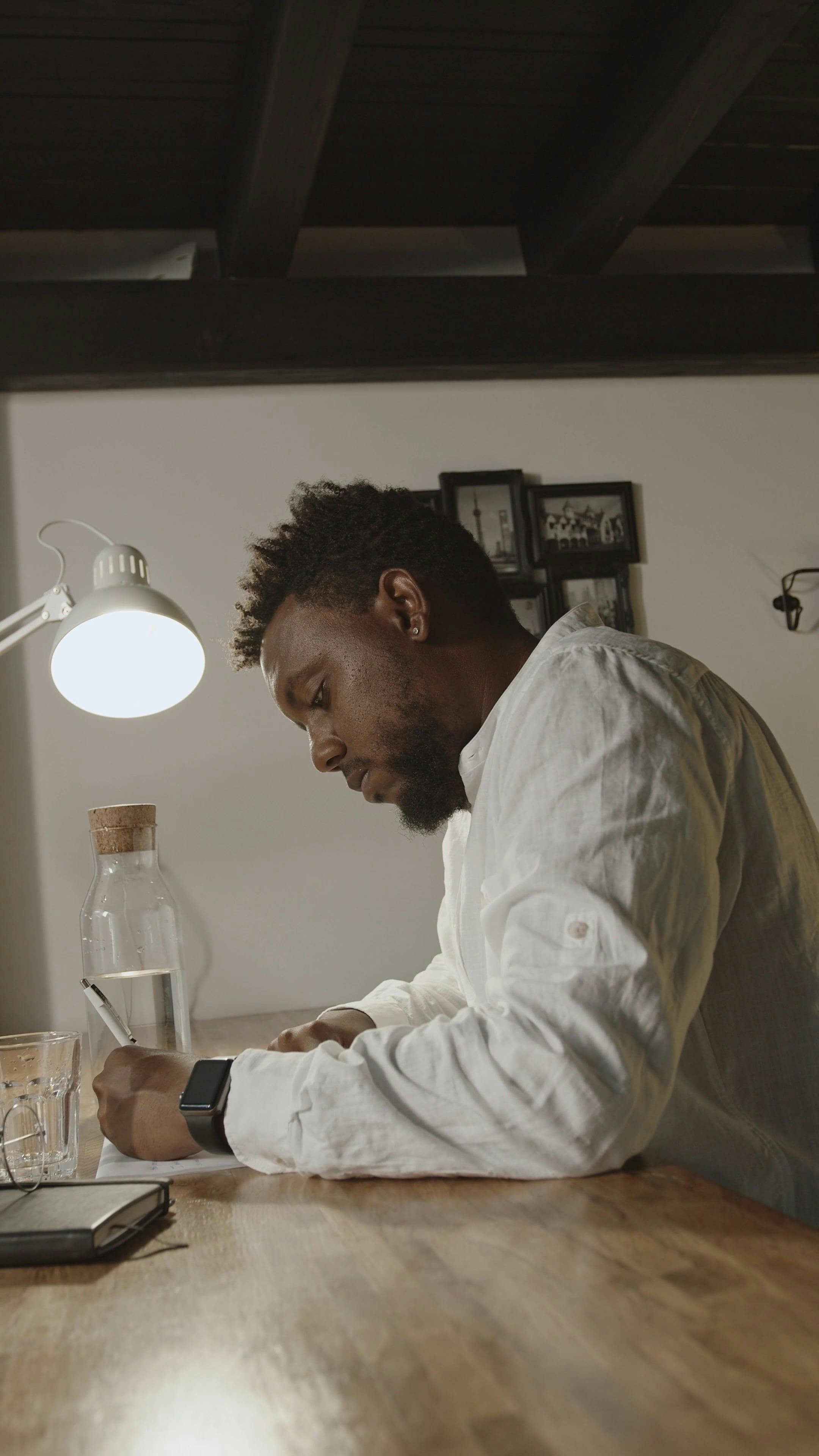 Man Working late at Night Free Stock Video Footage, Royalty-Free 4K ...