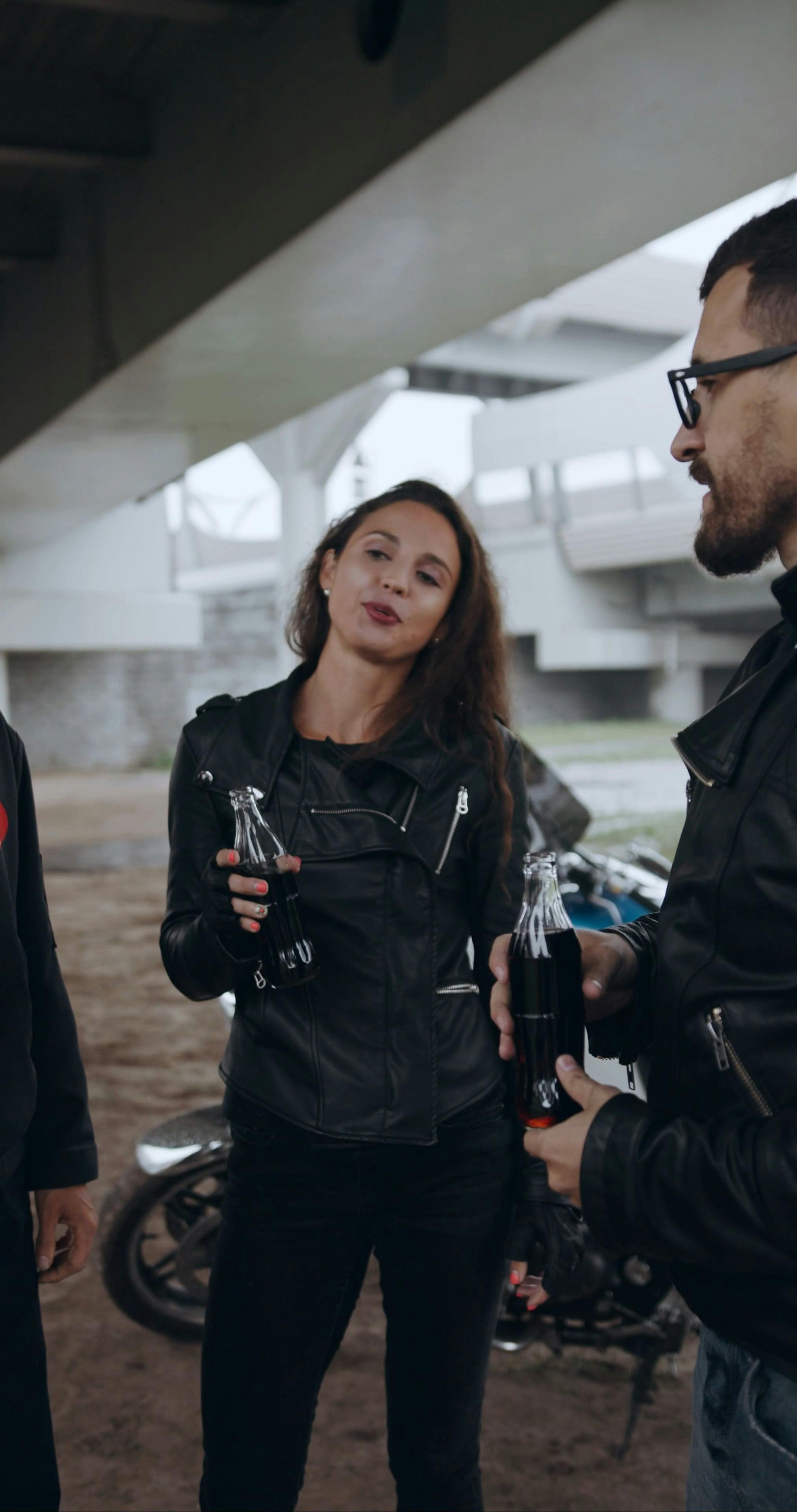 A Group Of Biker Stopping For Rest Under A Bridge Free Stock Video ...