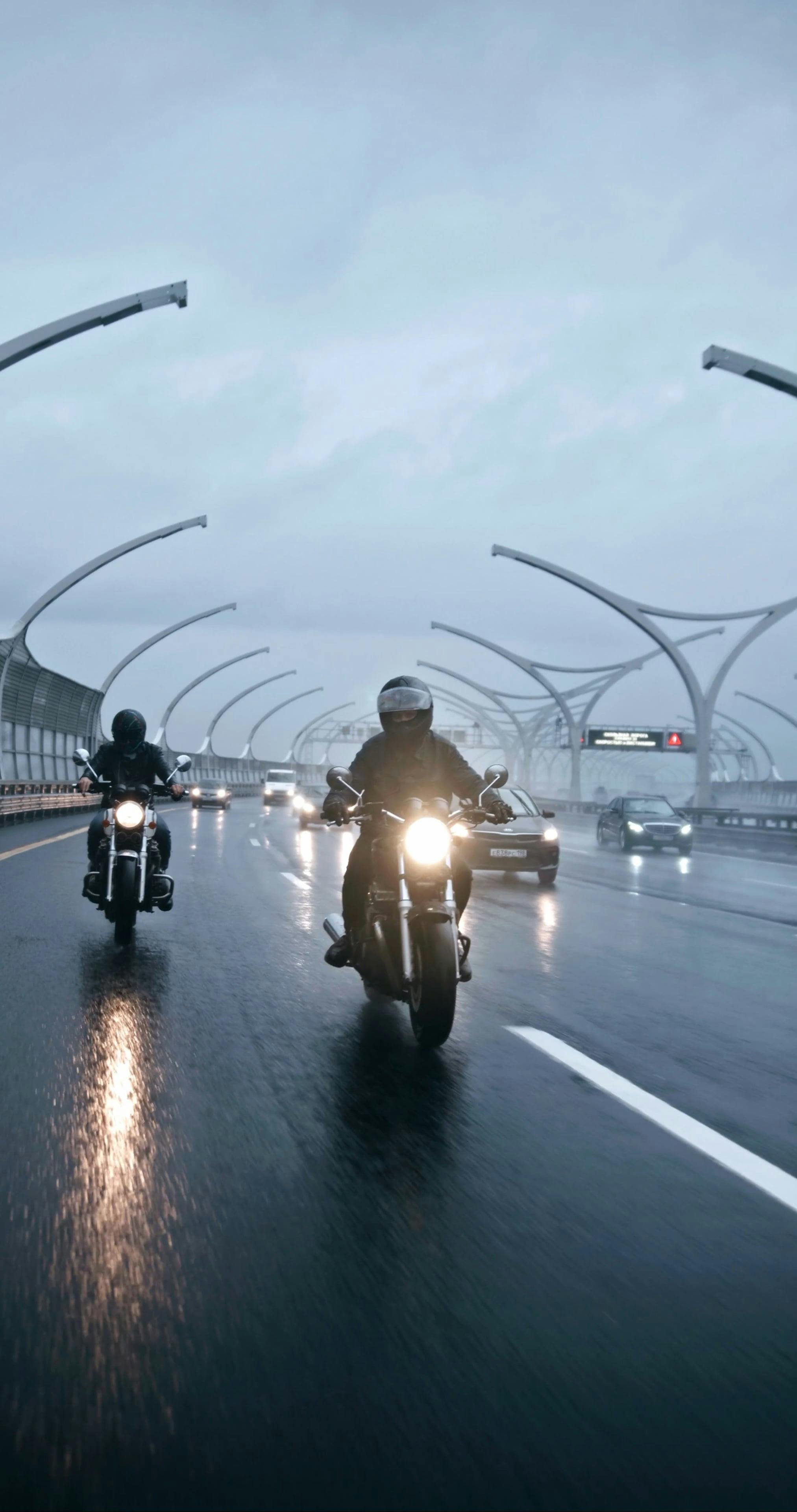 Motorcycles on the Highway · Free Stock Video