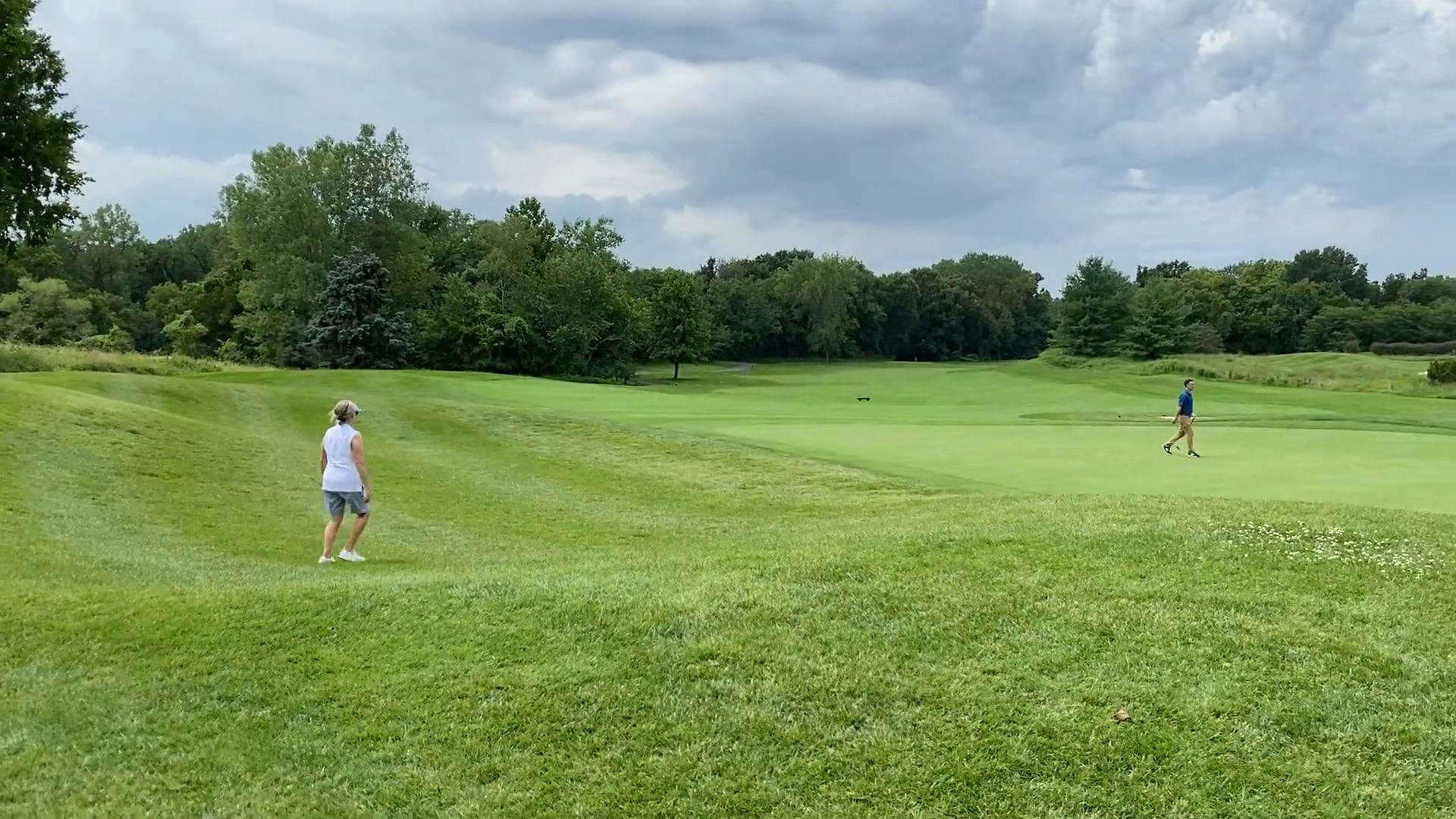 Players Walking On The Greens Of The Golf Couse Free Stock Video ...