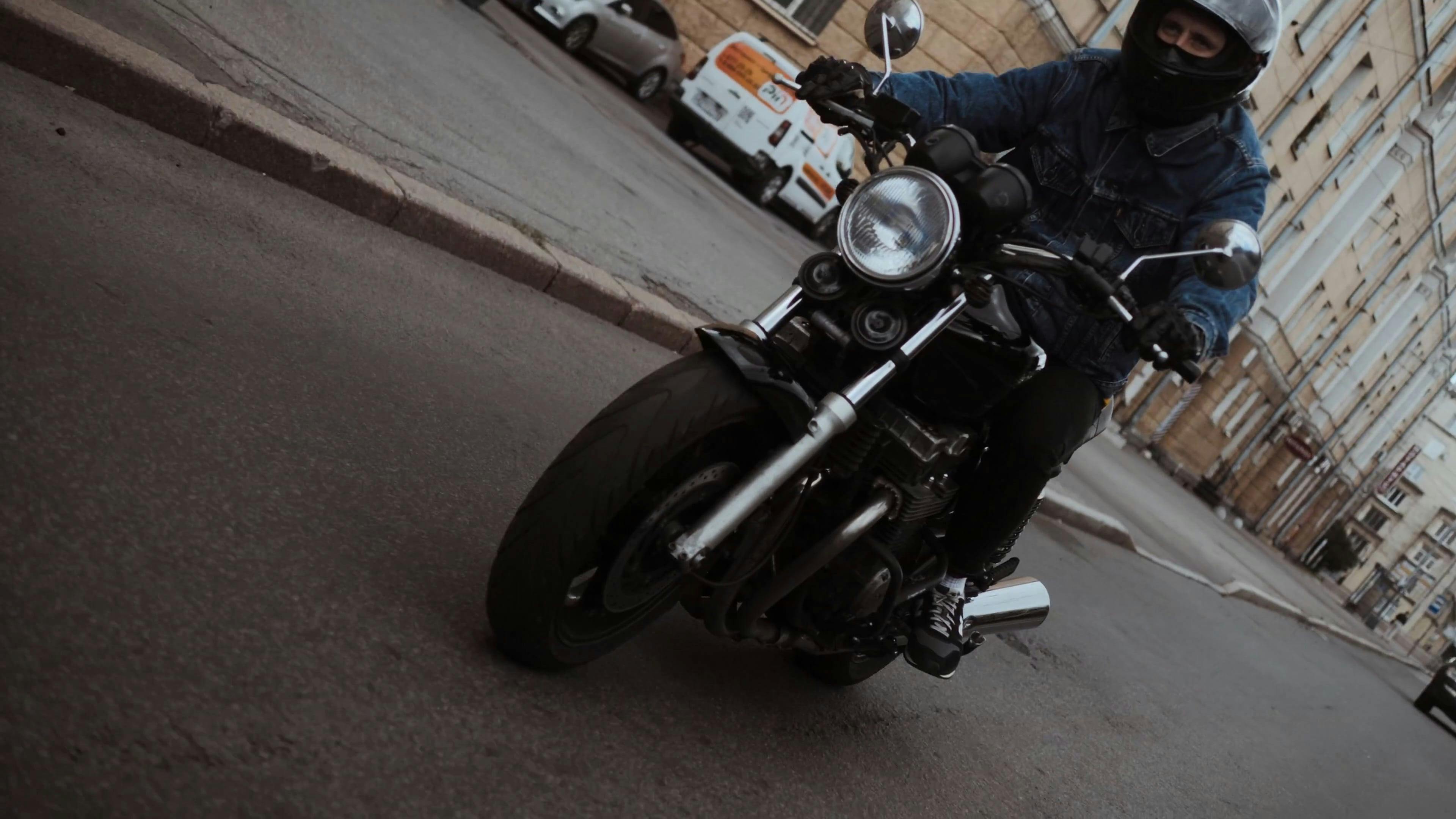 A Man Riding a Motorcycle Free Stock Video Footage, Royalty-Free 4K ...