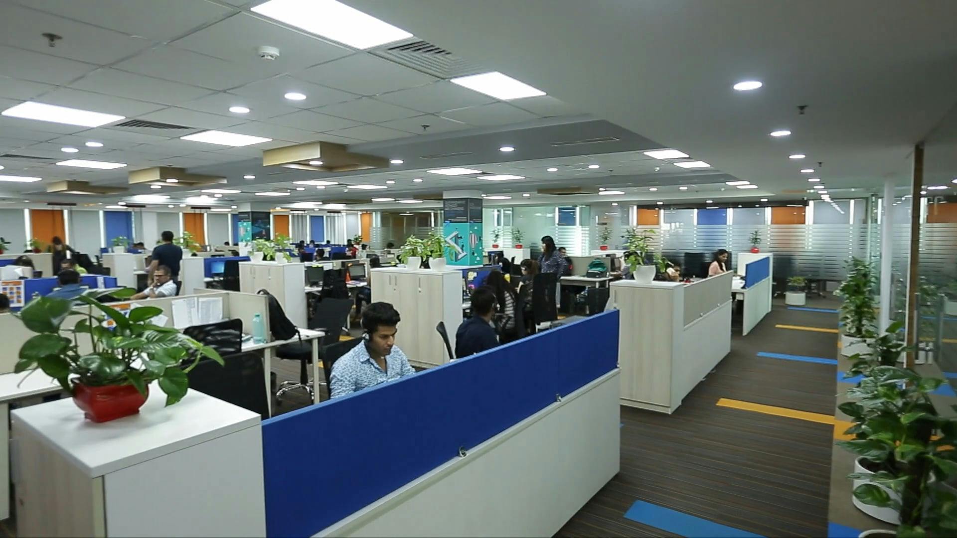 The Interior Design Of A Call Center Office In India · Free Stock Video