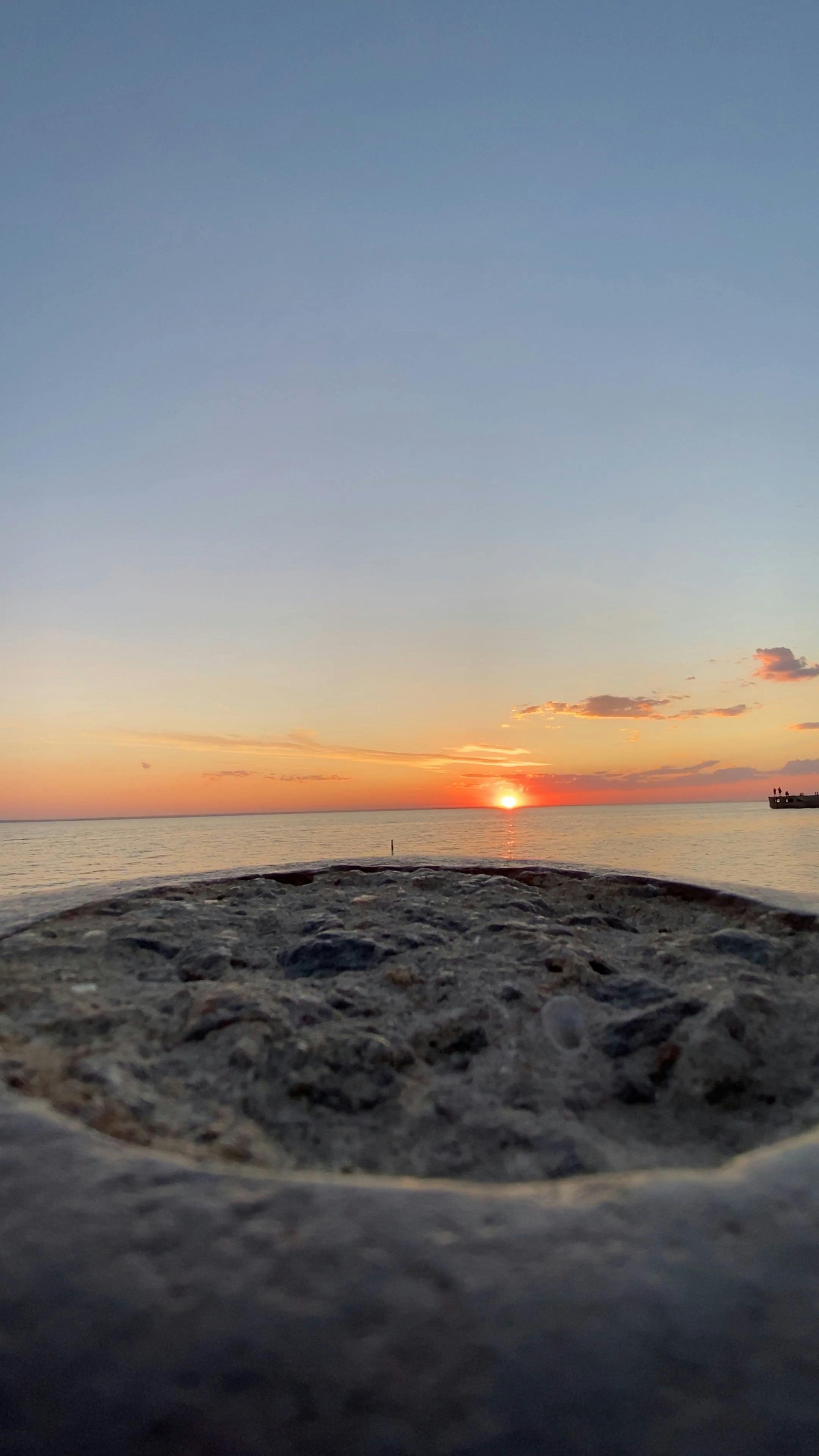 A Woman Enjoying The Sunset View From The Mountain Top · Free Stock Video