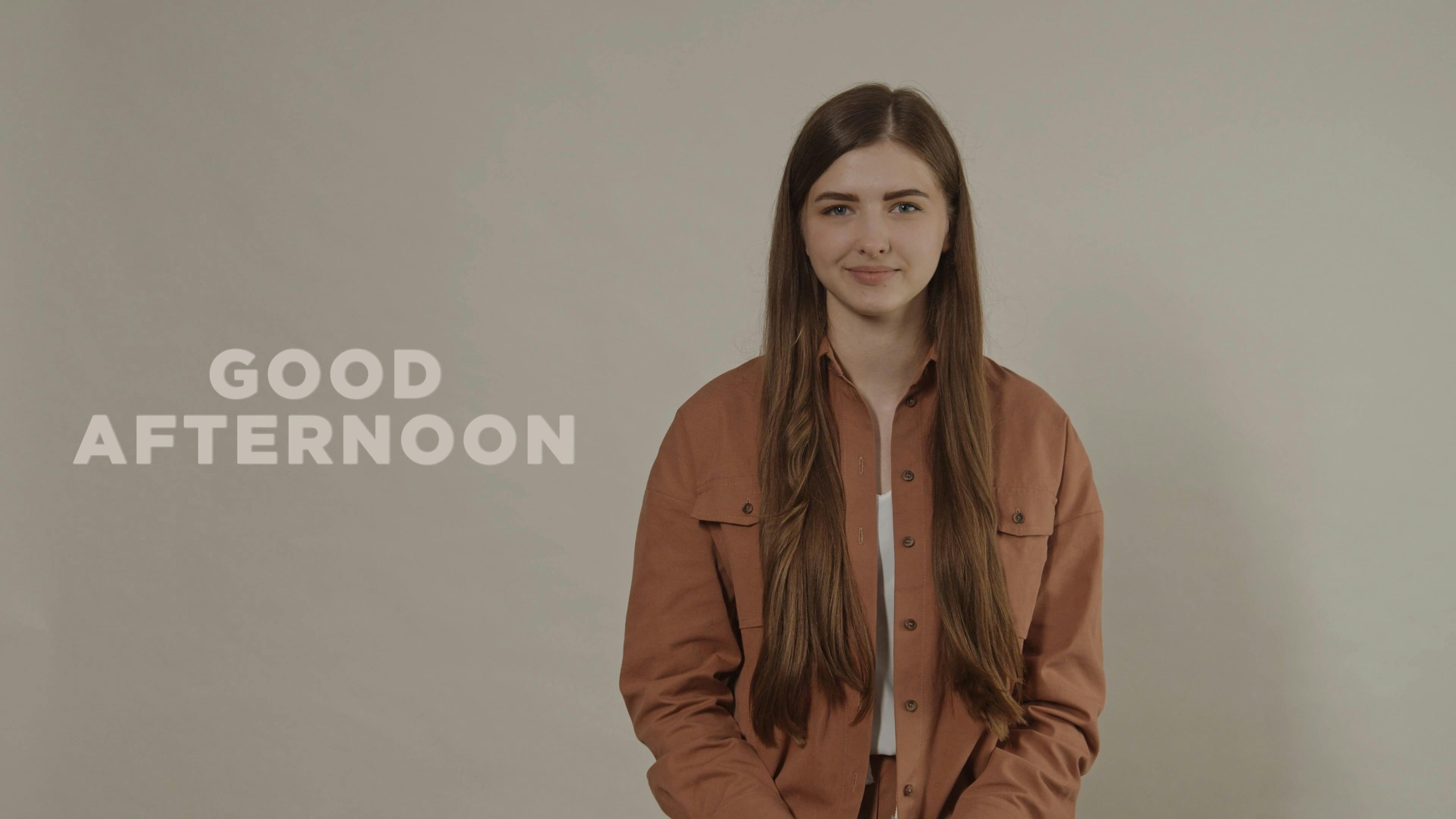 Woman Saying Good Afternoon by Doing Sign Language Free Stock Video ...