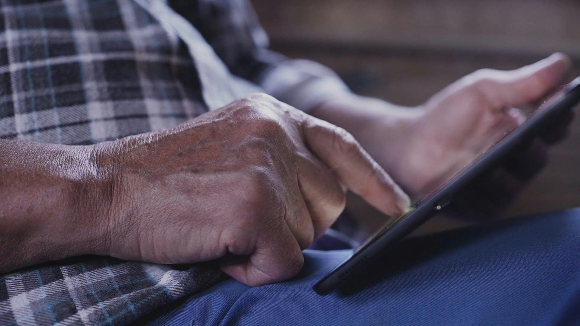 A Man Using a Tablet · Free Stock Video