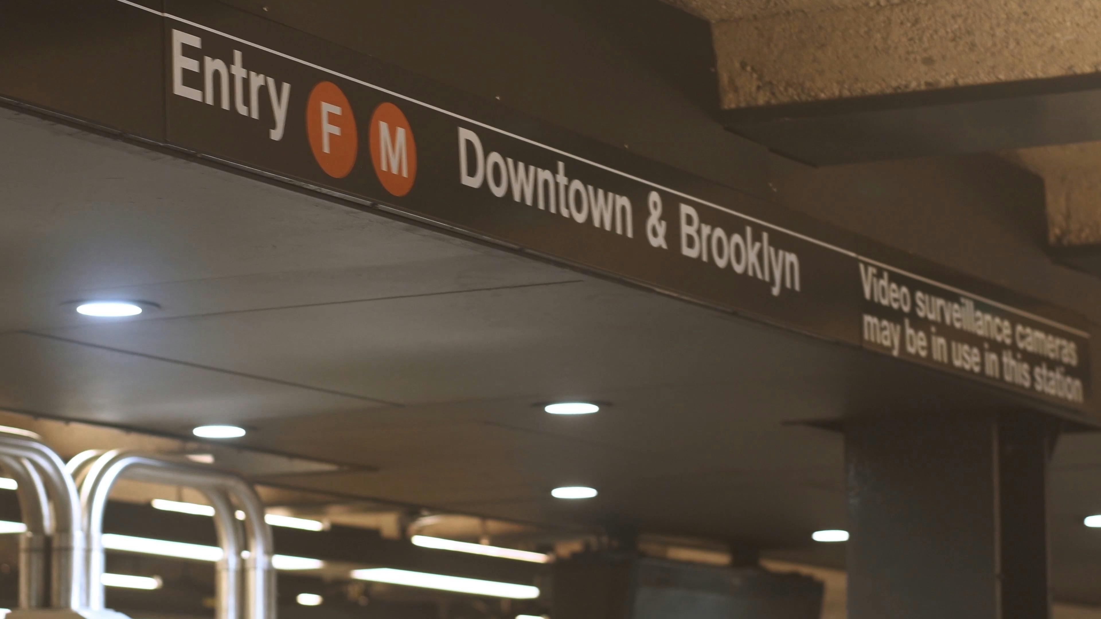 A Directional Sign in a Subway Station Free Stock Video Footage ...