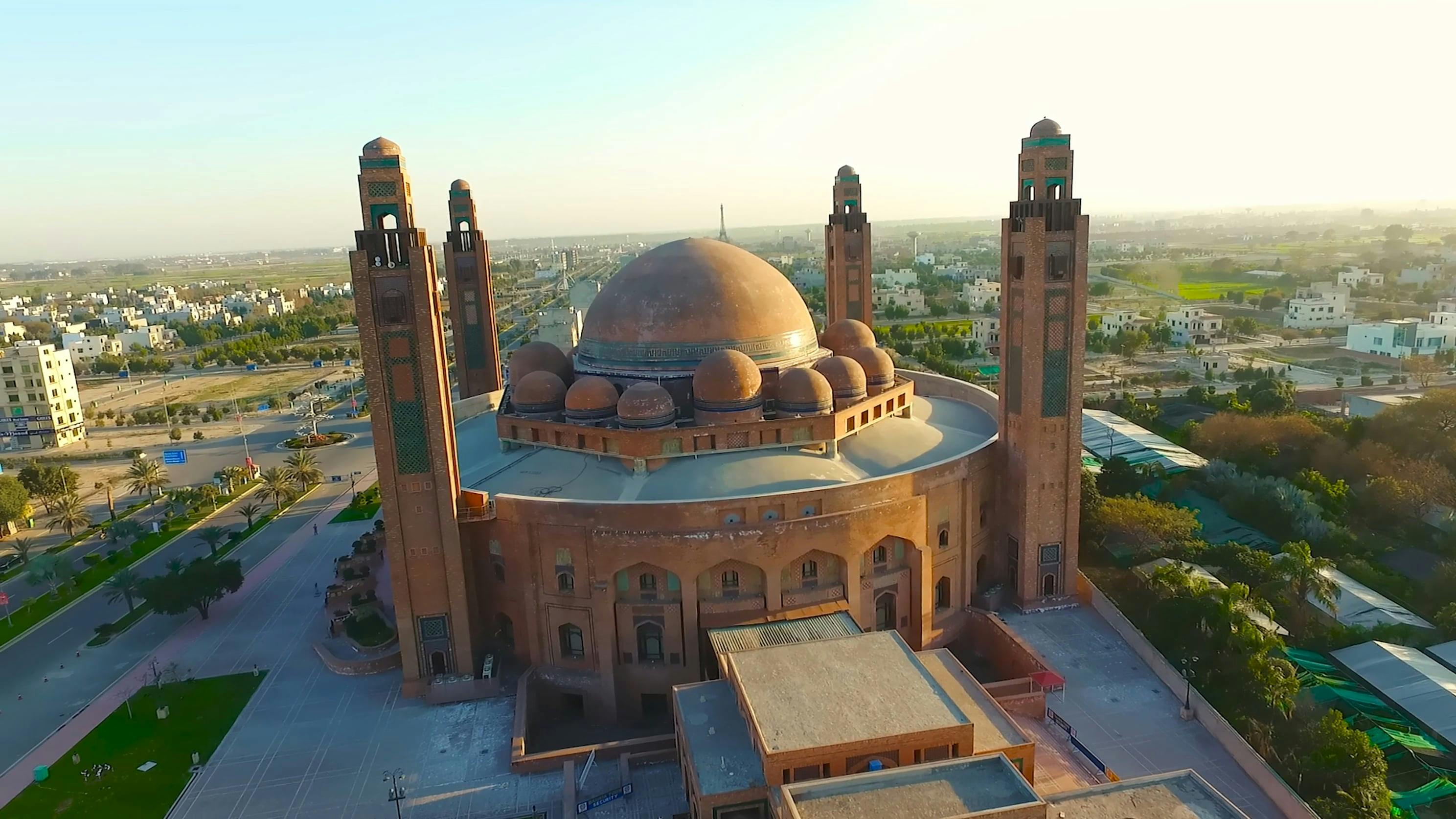 Drone Footage of Bahria Grand Mosque Free Stock Video Footage, Royalty ...
