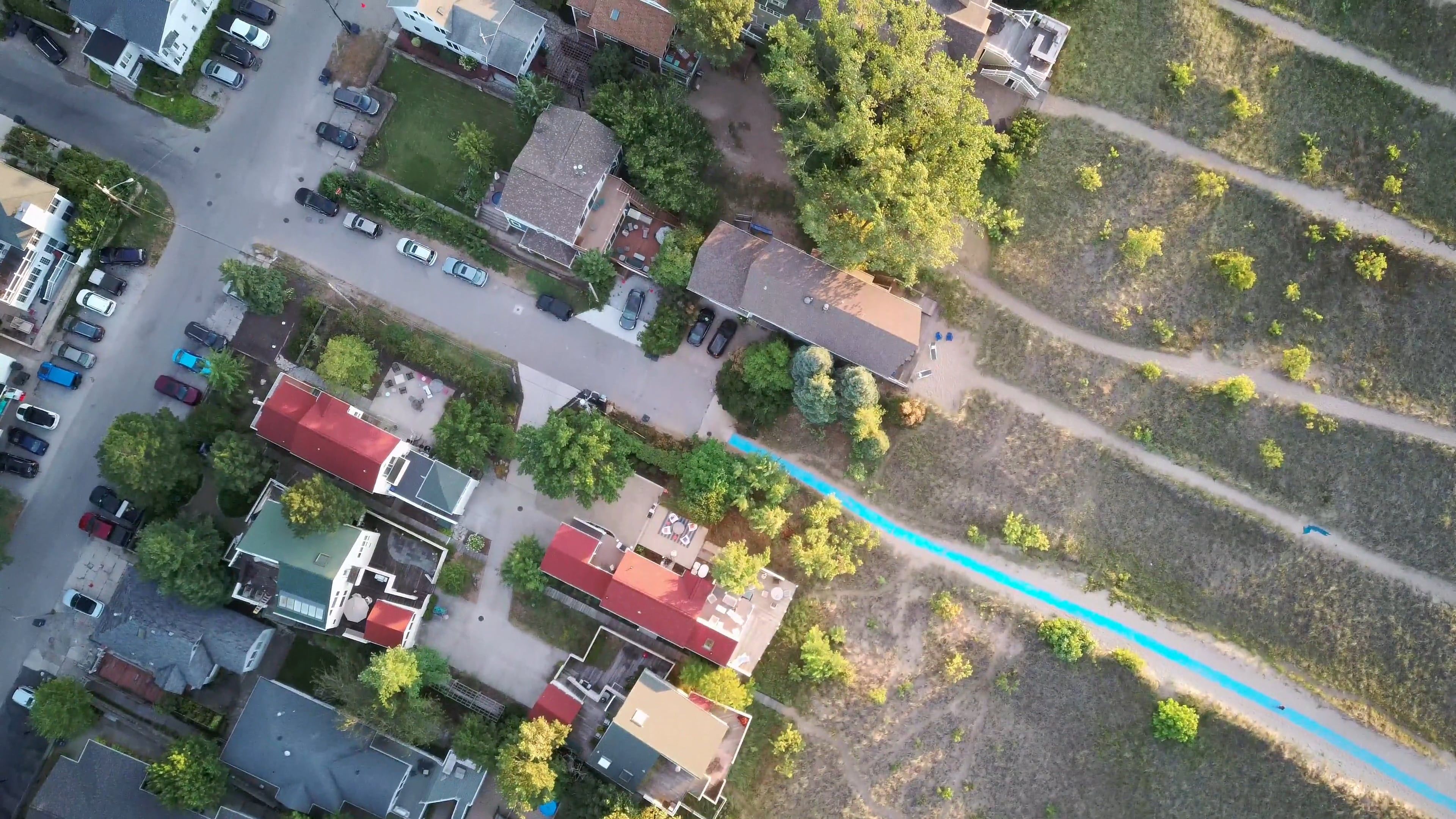 Drone Footage Of A Residential Community In An Urban Area · Free Stock ...