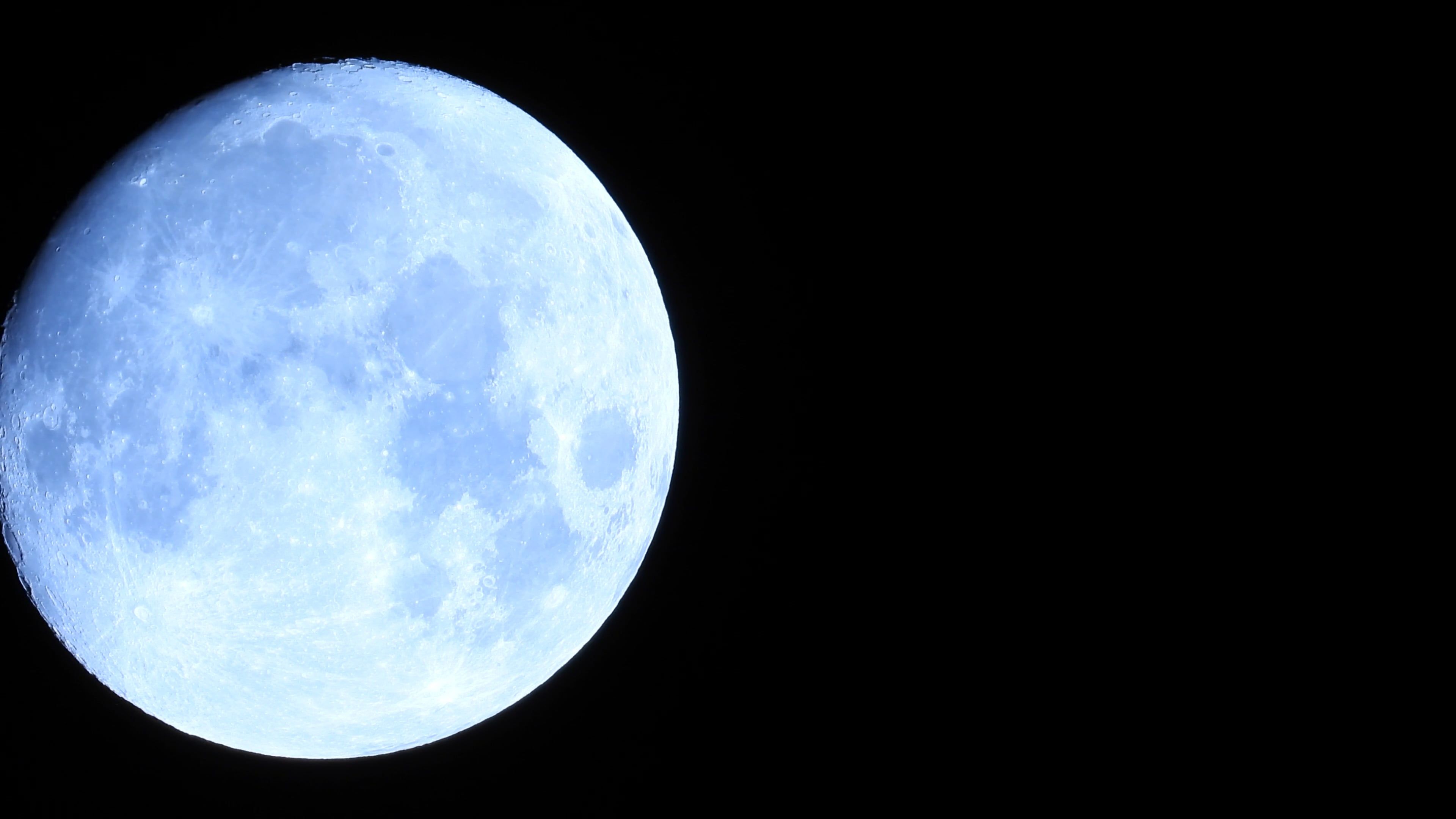 Beautiful Footage of a Full Blue Moon Free Stock Video Footage, Royalty ...