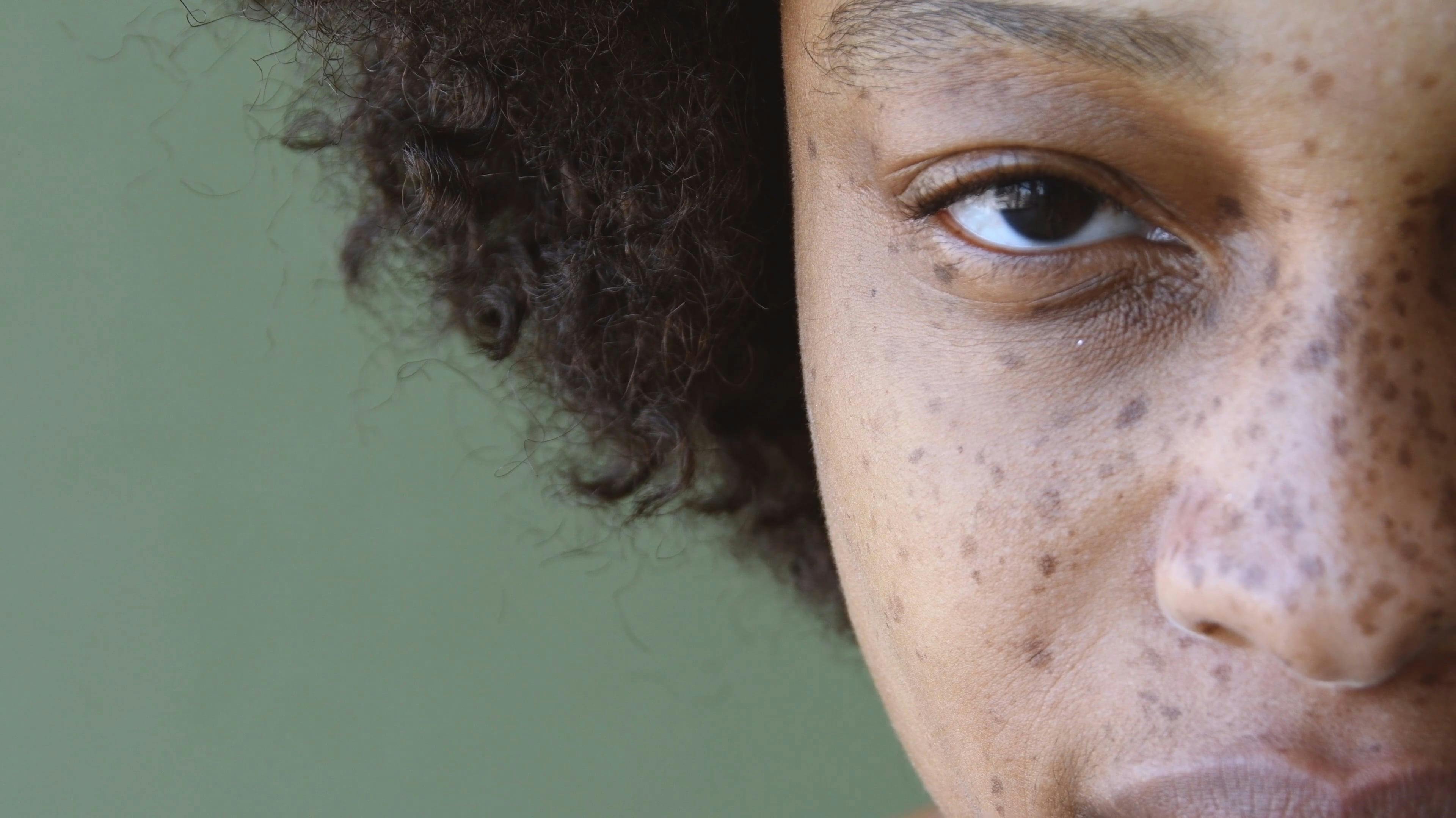 Close-Up View of a Person Blinking Her Eye Free Stock Video Footage ...