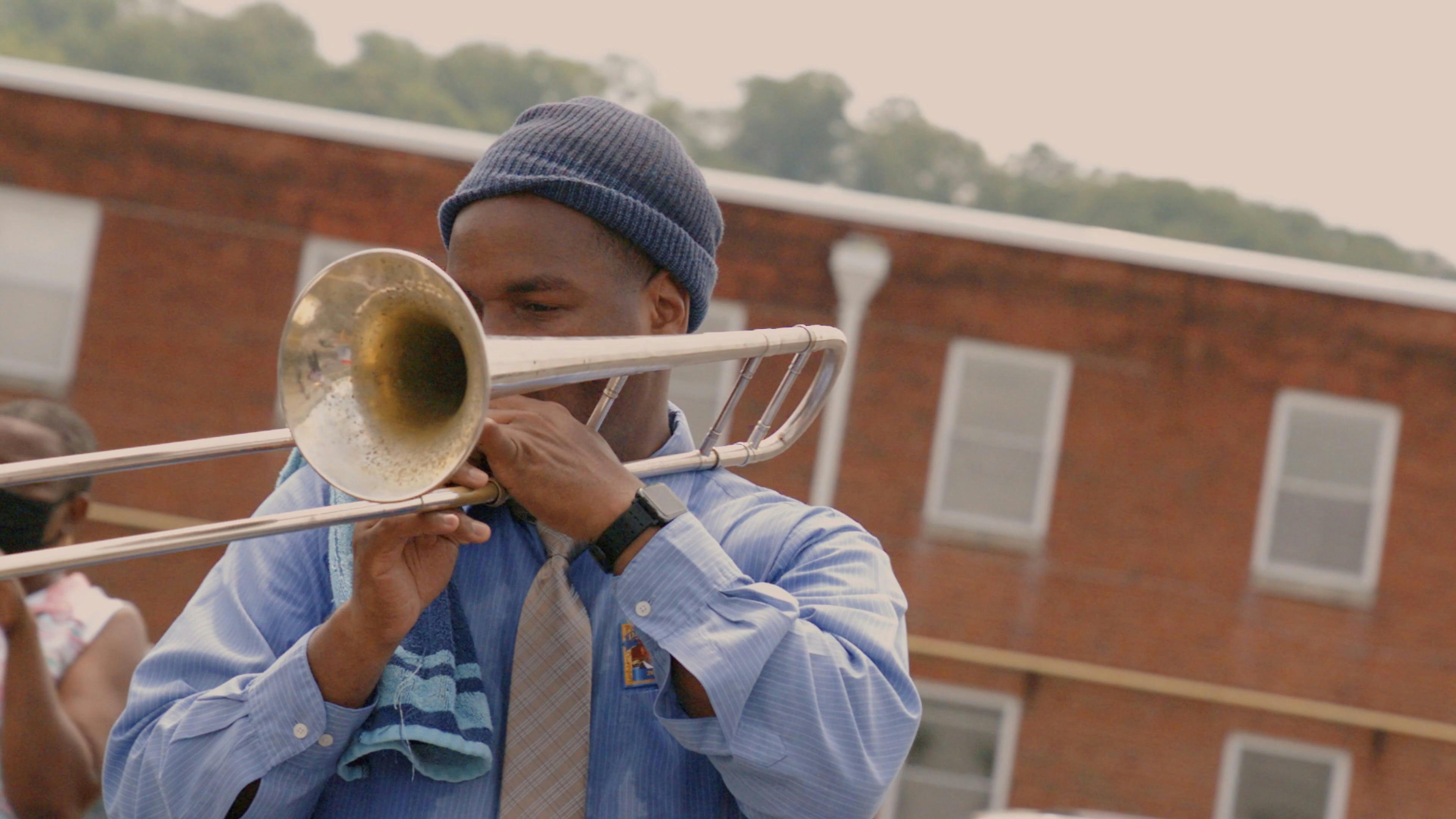 A Man Playing the Trombone · Free Stock Video