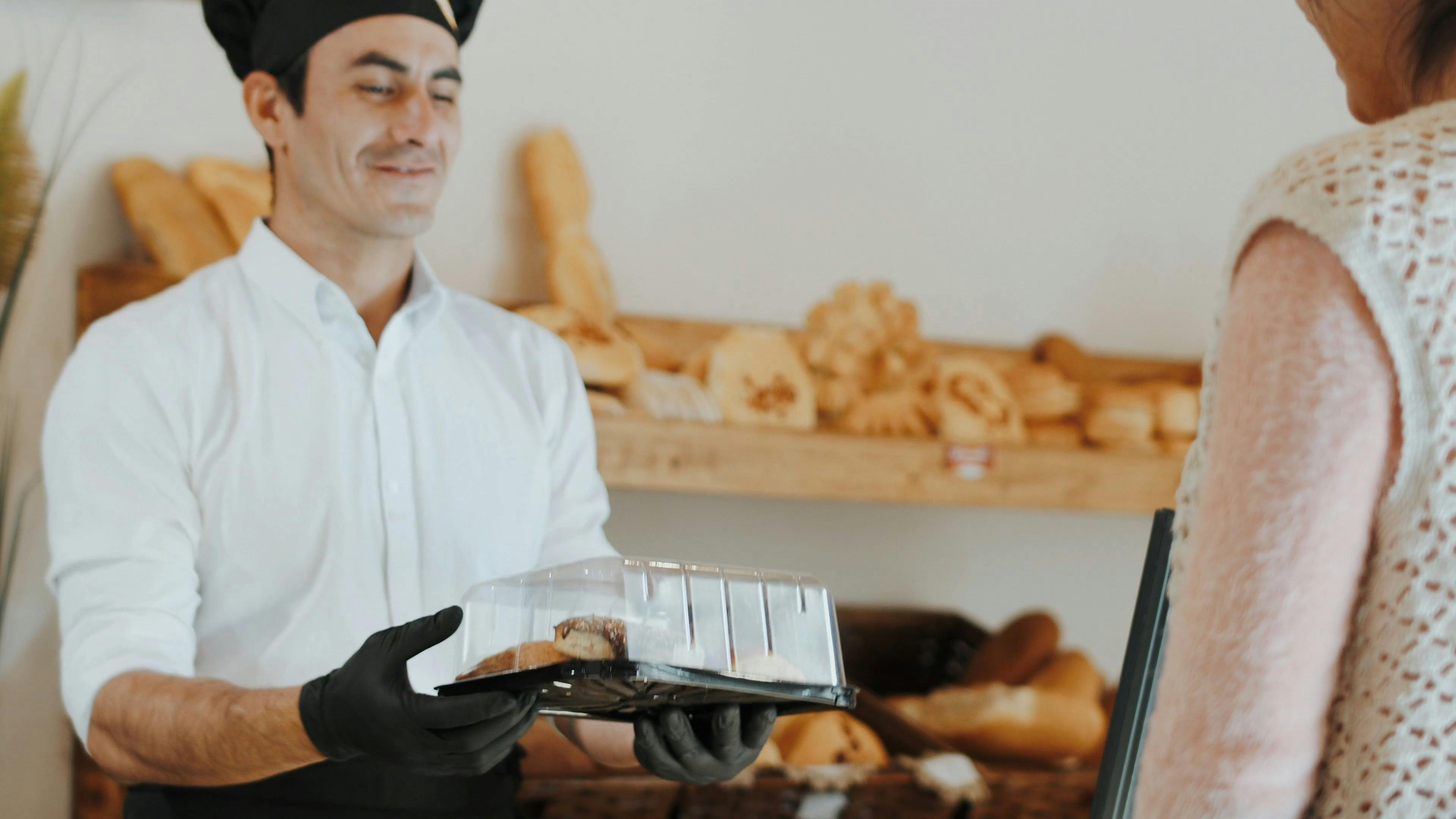 A Baker Giving Order to His Customer Free Stock Video Footage, Royalty ...