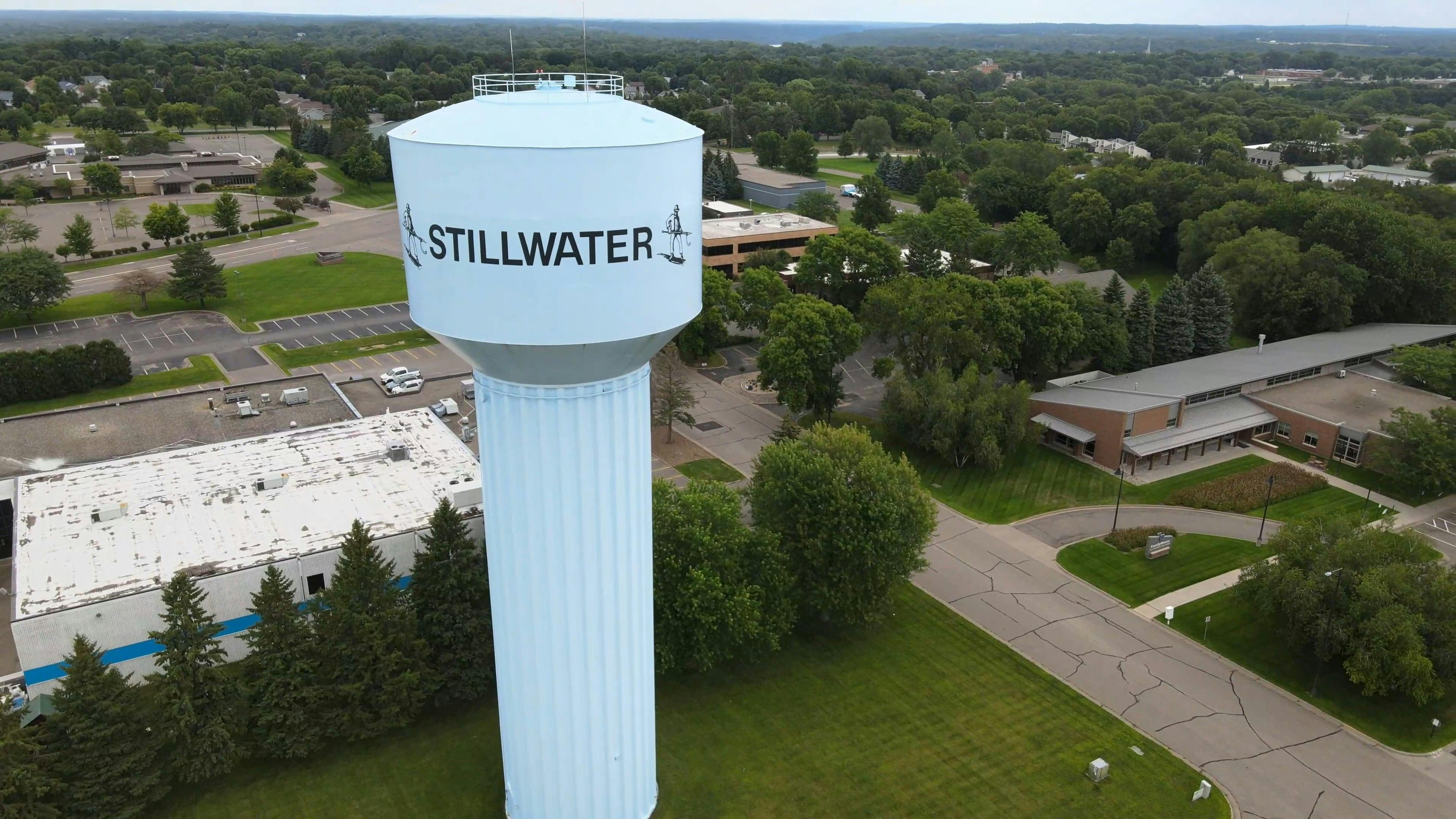 Drone Footage of Stillwater Tower · Free Stock Video