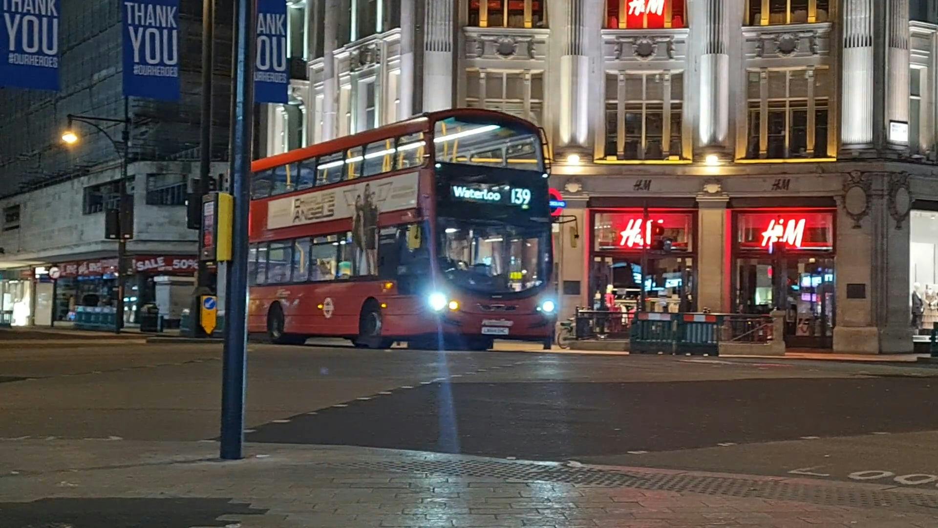 Traffic In London Street At Night Free Stock Video Footage, Royalty ...