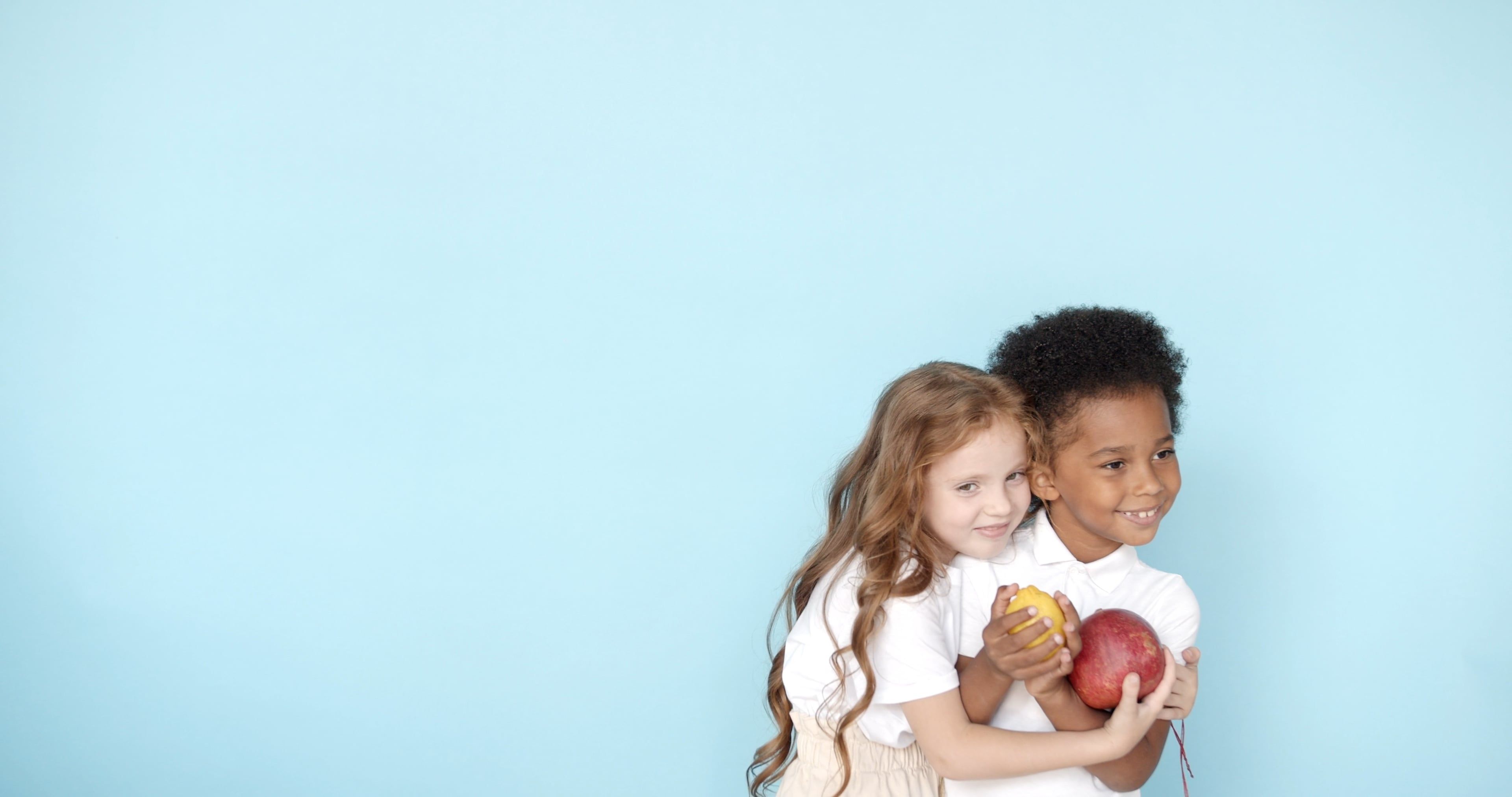 Cute Children Holding Different Fruits · Free Stock Video