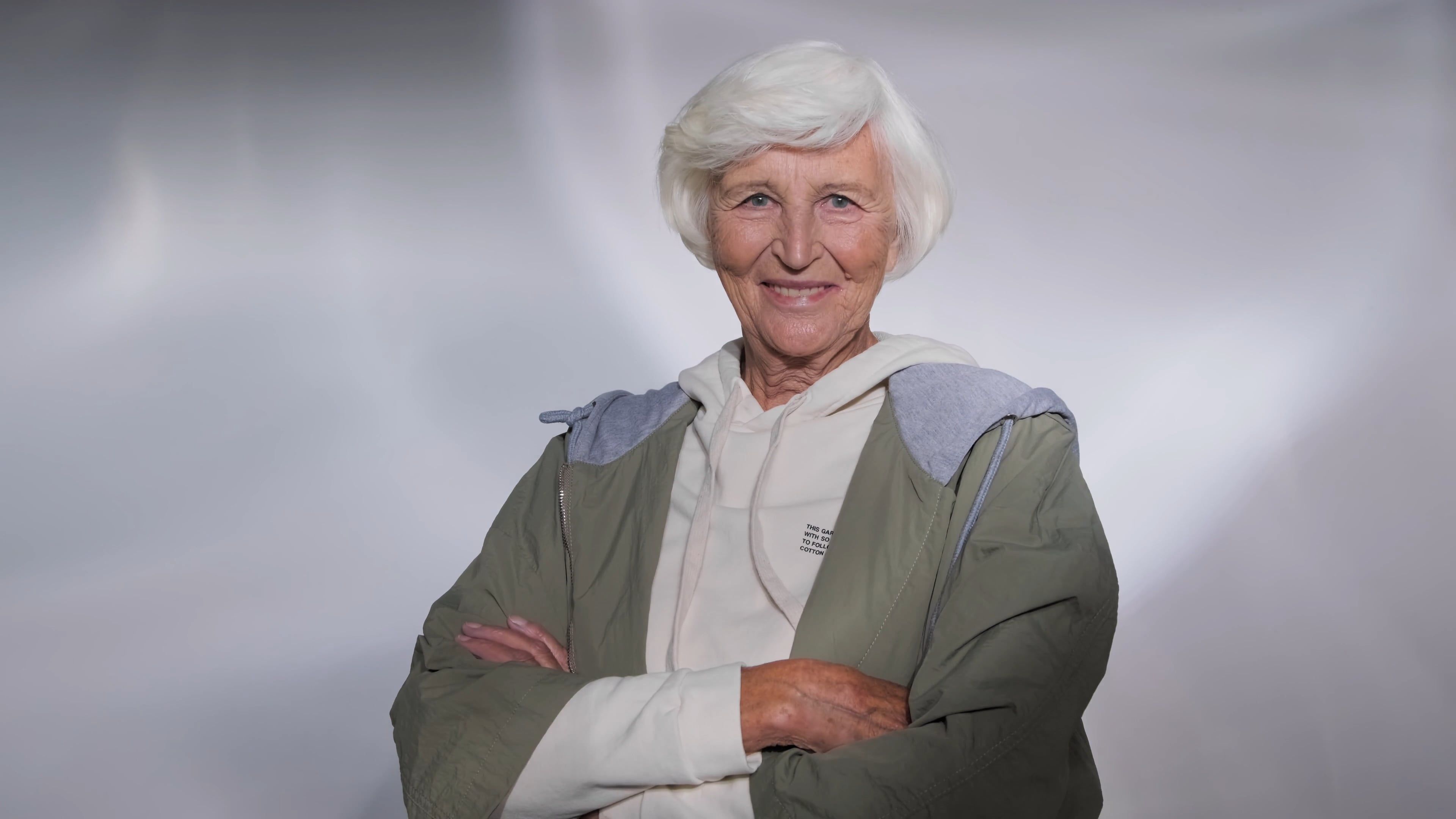 Fashionable Old Lady Looking at Camera · Free Stock Video