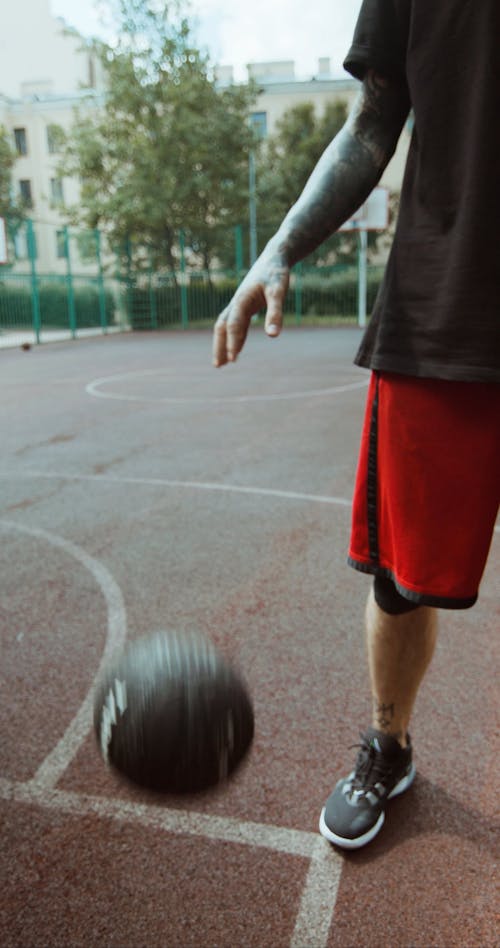 A Man Dribbling A Ball · Free Stock Video