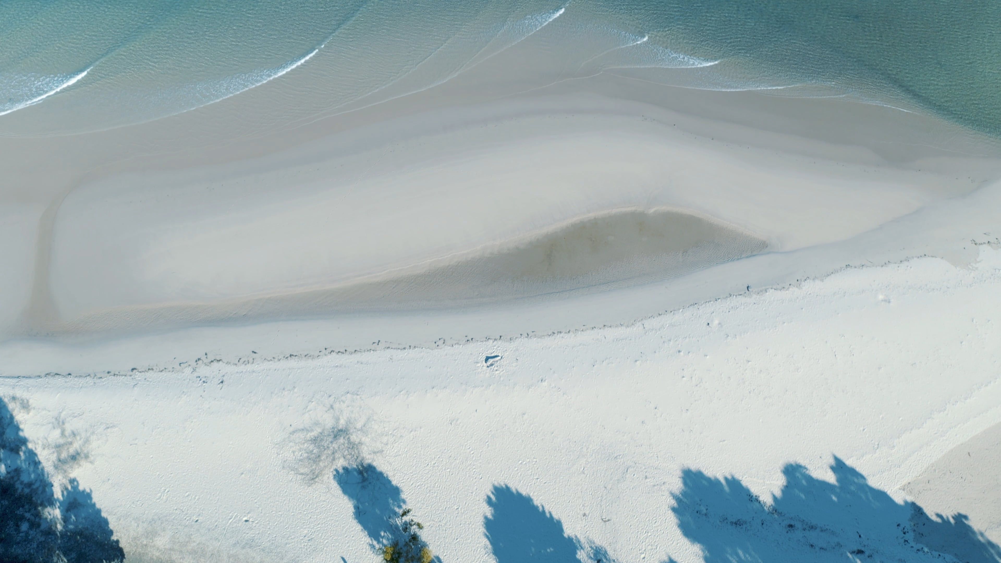 Bird's Eye View of White Sands and Clear Waters Free Stock Video ...