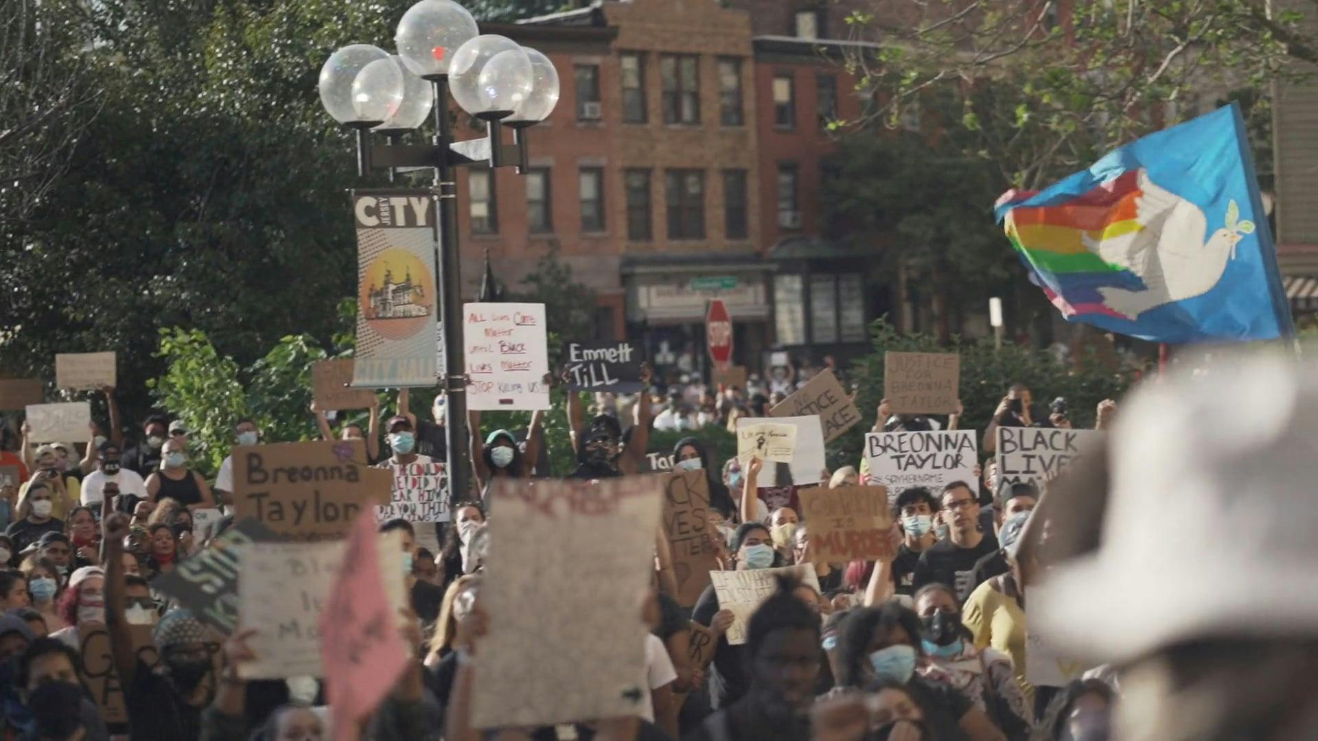 A Crowd Of People Holding A Protest Rally Free Stock Video Footage ...