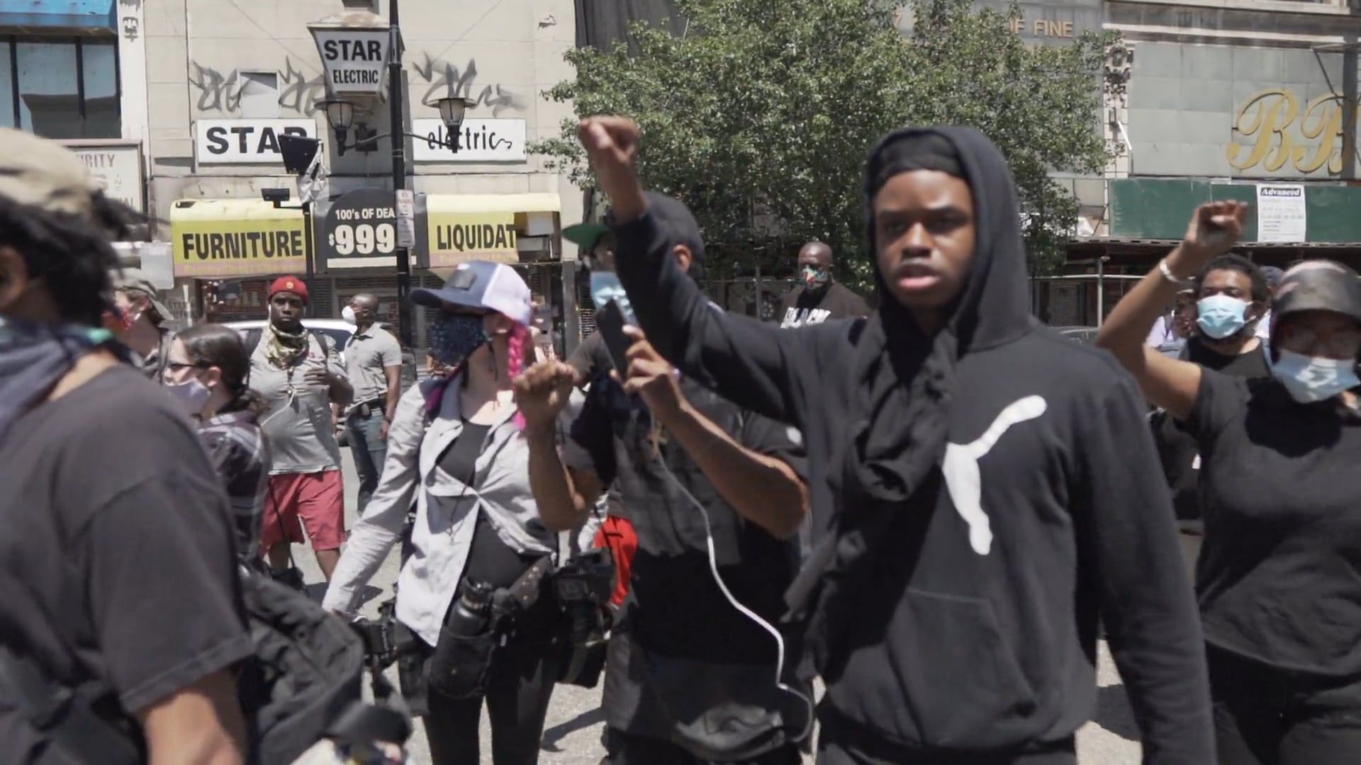 Protesters Standing on the Road · Free Stock Video