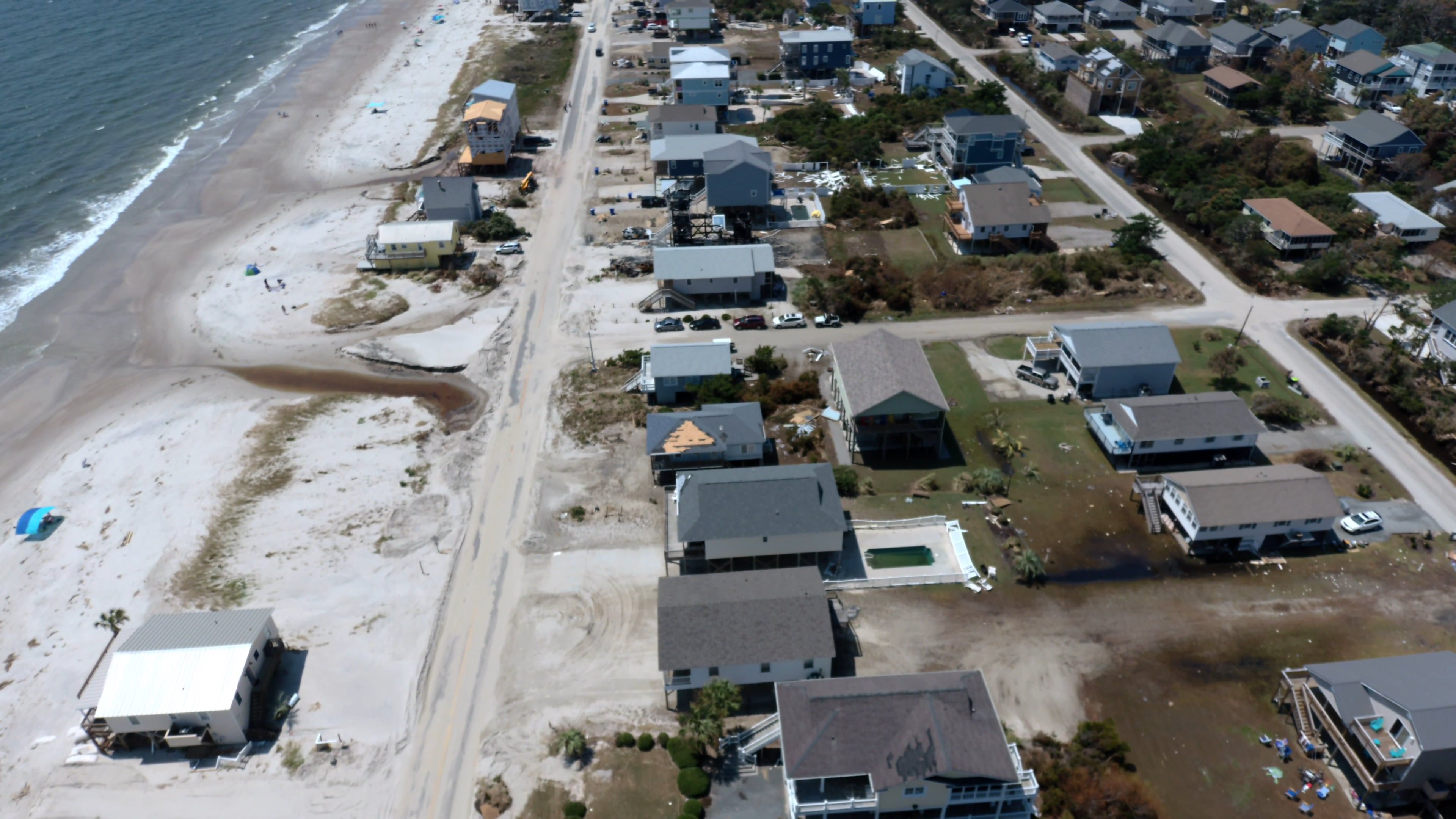Drone Footage of a Hurricane Isaias Storm Damage Free Stock Video ...