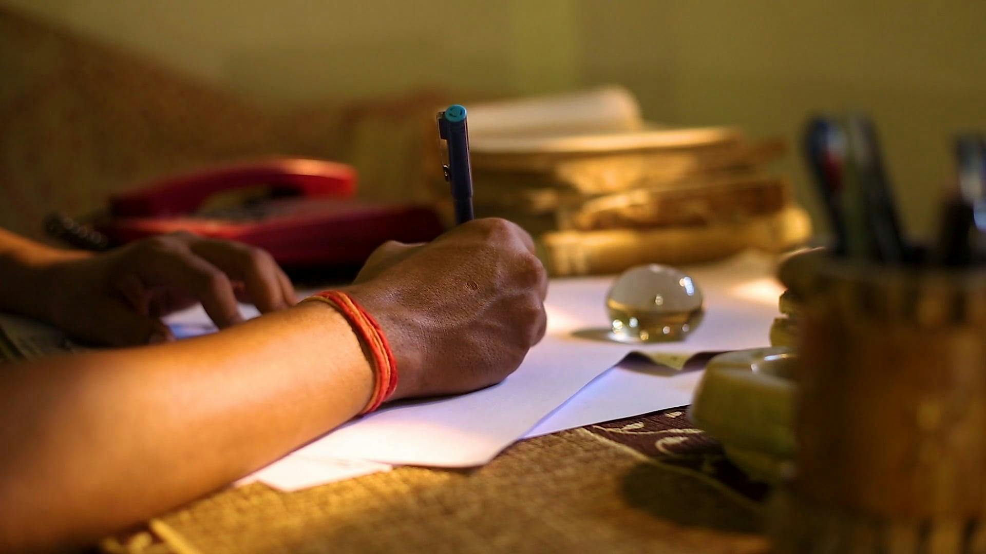Person Writing a Letter on a Paper Free Stock Video Footage, Royalty ...