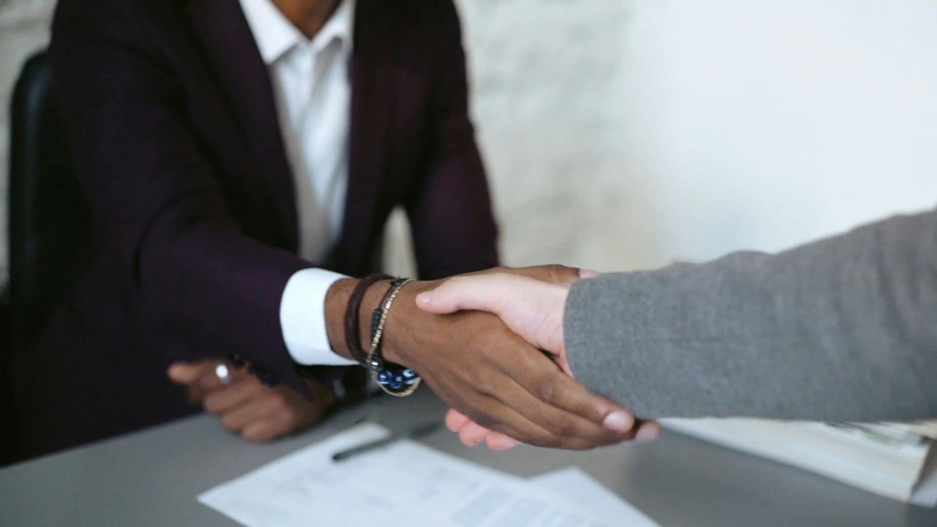 Close-Up View of Two People Handshaking · Free Stock Video