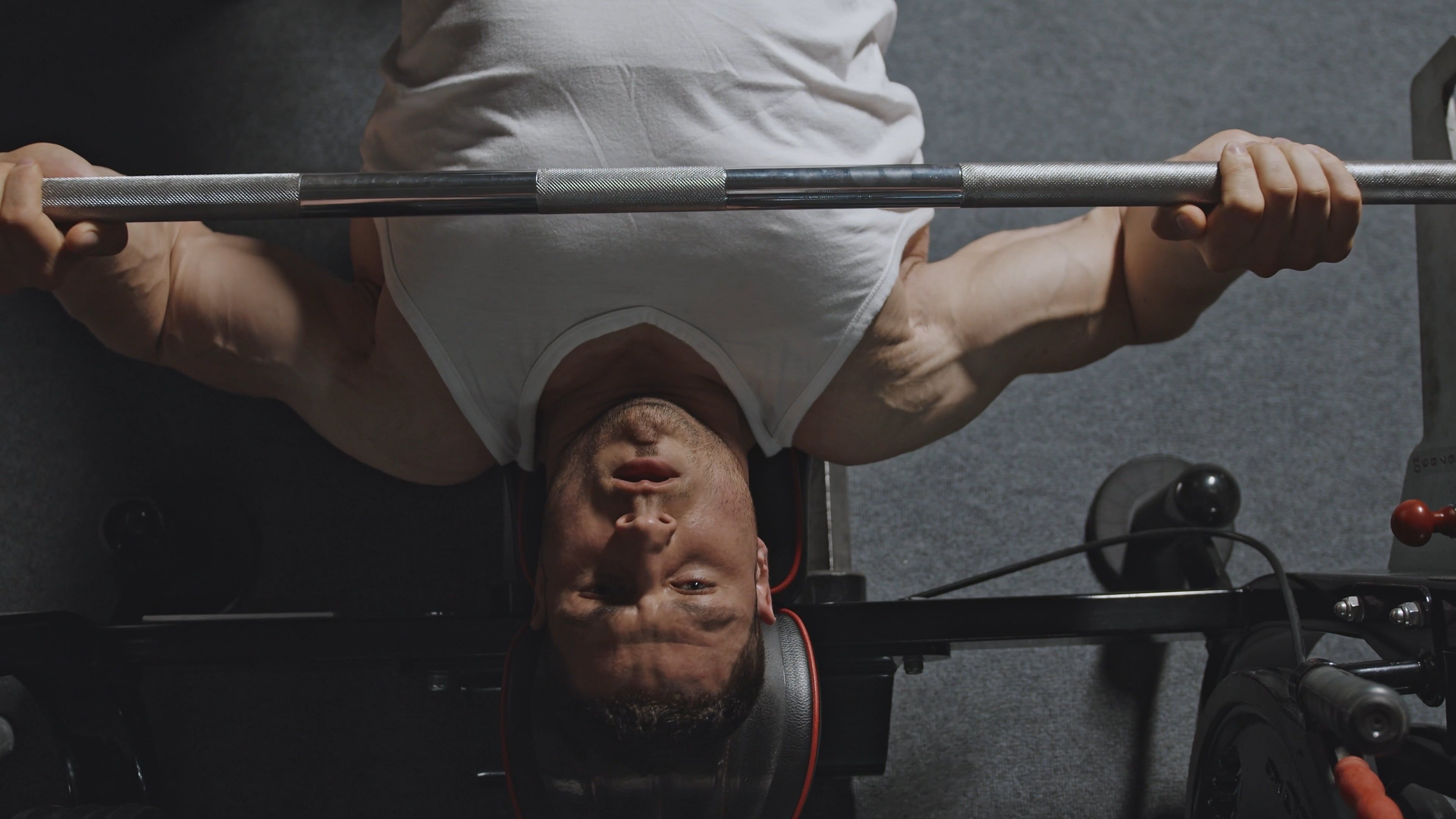A Person Doing Bench Press Workout Free Stock Video Footage, Royalty ...