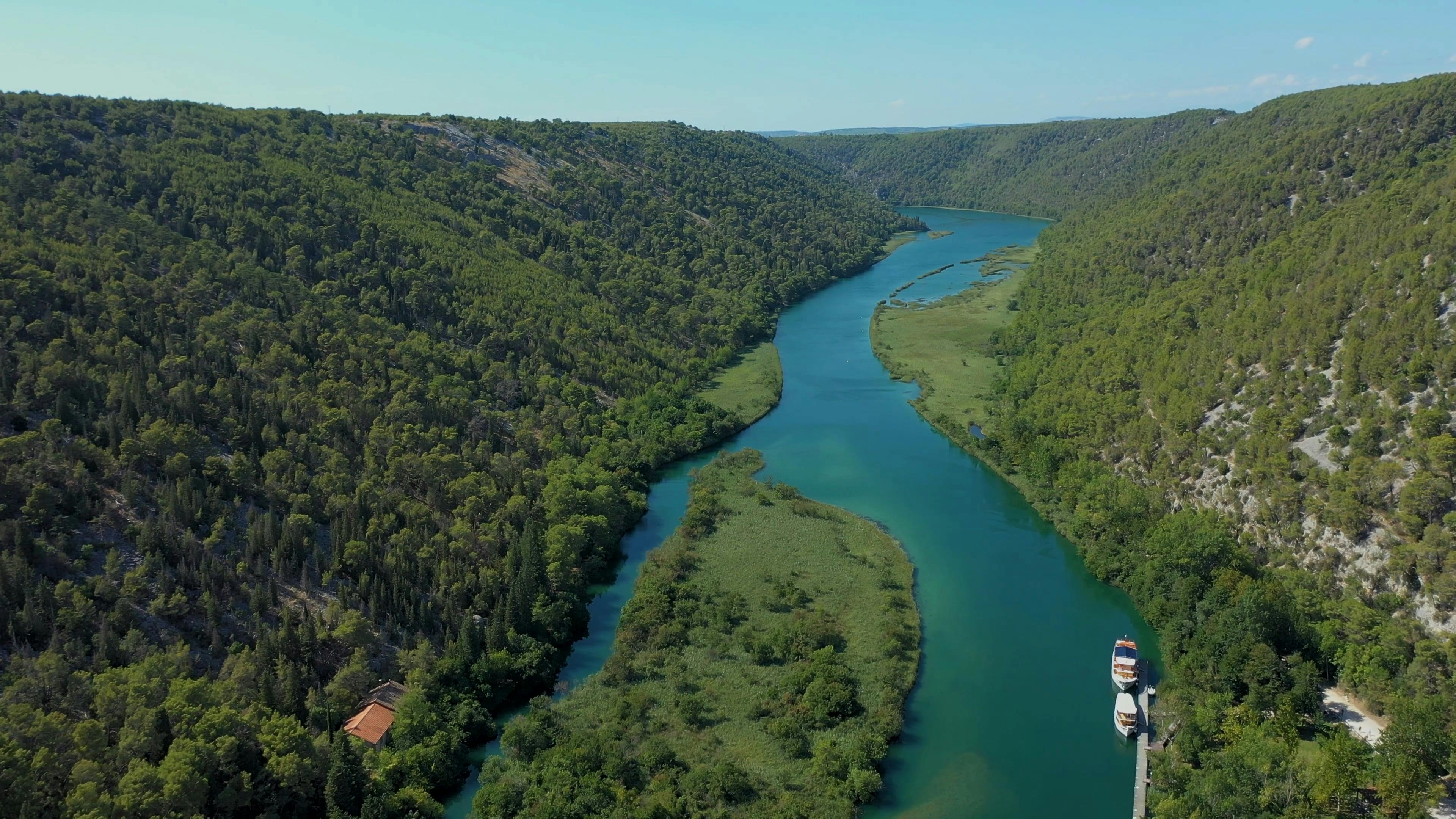 Bird's Eye View of a Beautiful Landscape Free Stock Video Footage ...