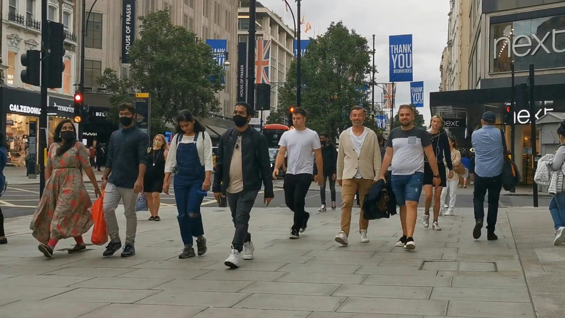 People Walking on Sidewalk Free Stock Video Footage, Royalty-Free 4K ...