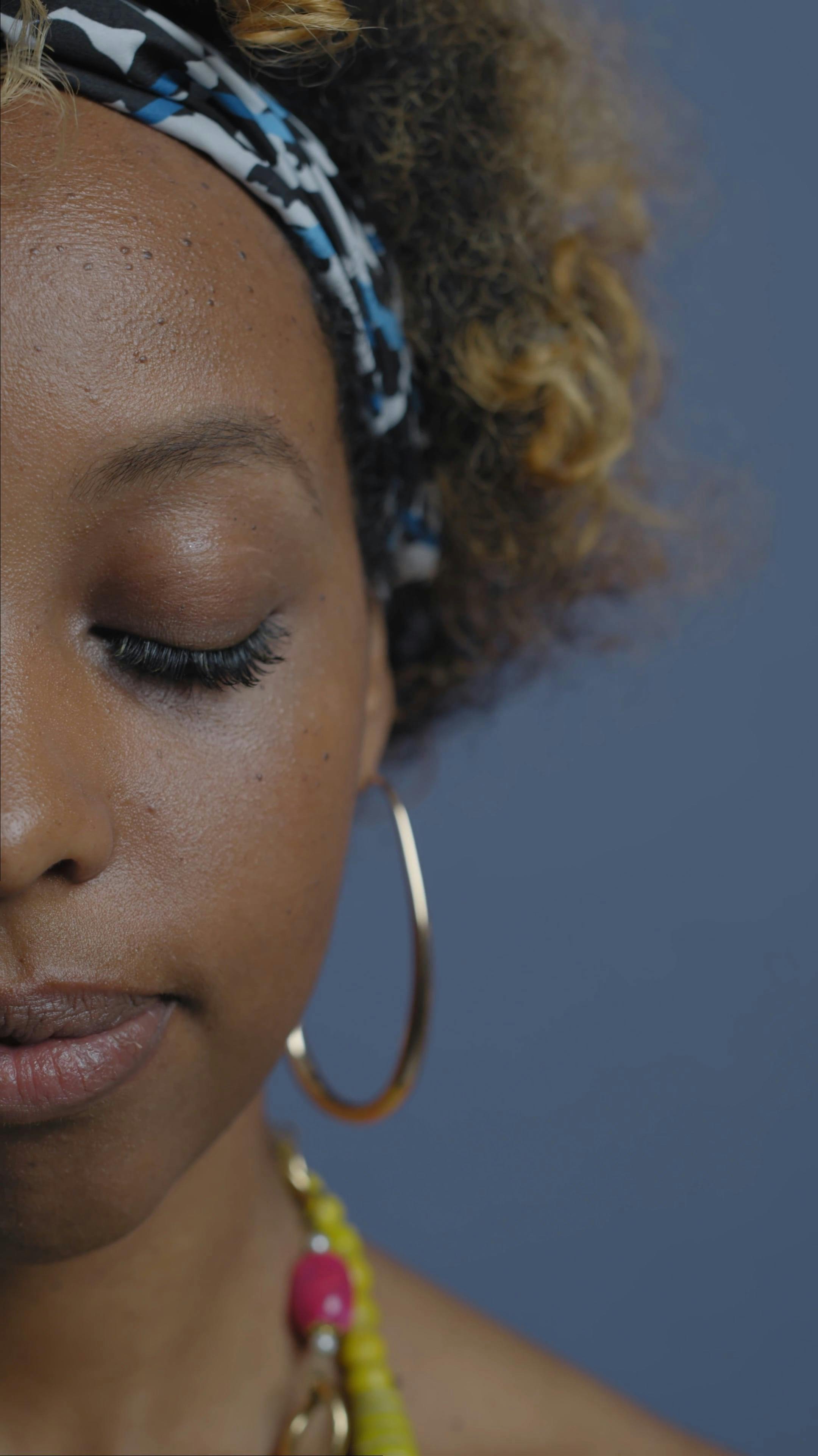 Close-Up View of a Woman's Half Face · Free Stock Video