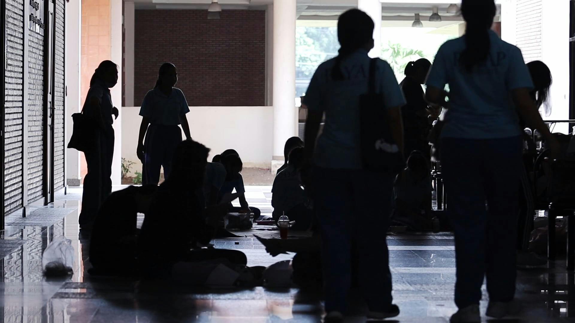 Students Greeting Each Other in University Campus Free Stock Video ...