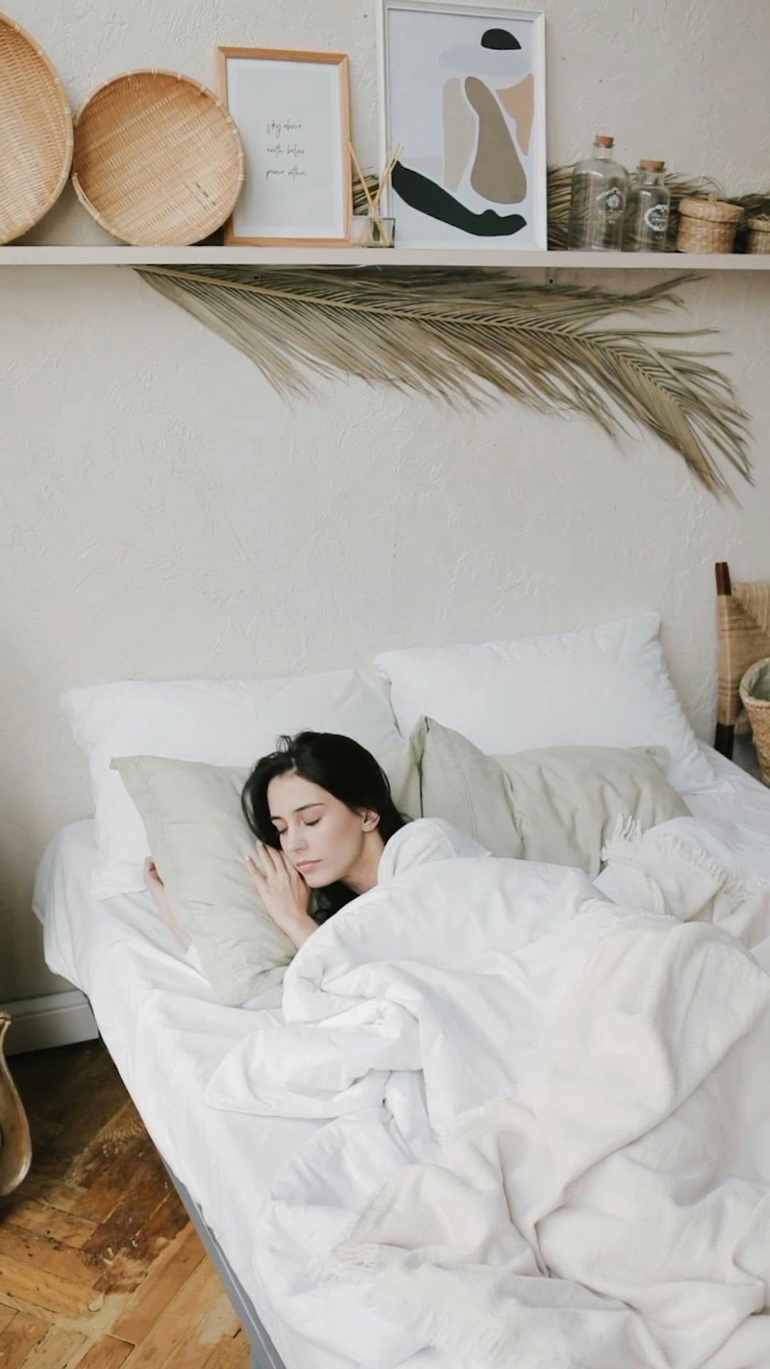 A Couple Cuddling in Bed · Free Stock Video