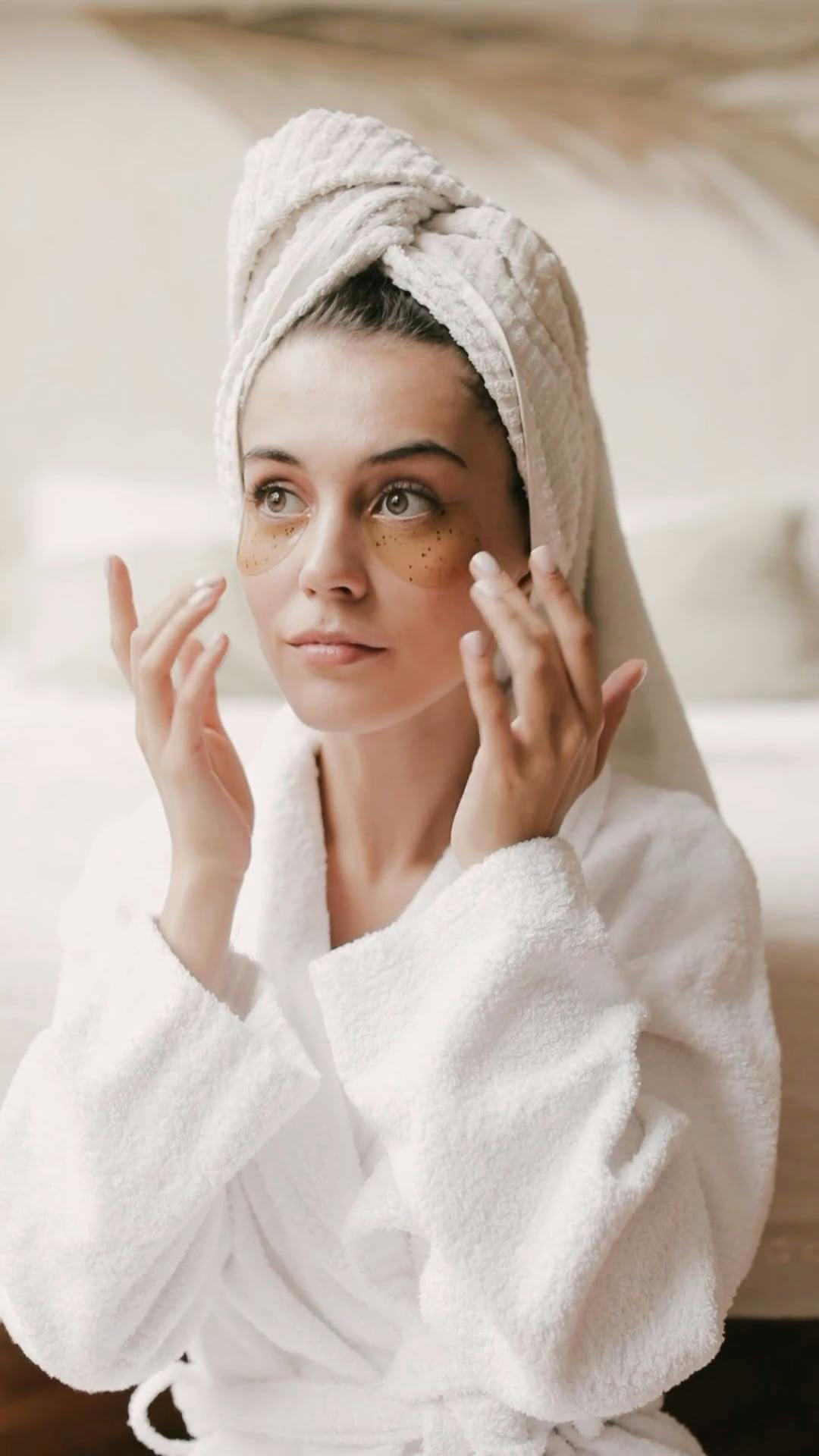 A Woman Applying an Eye Mask Free Stock Video Footage, Royalty-Free 4K ...