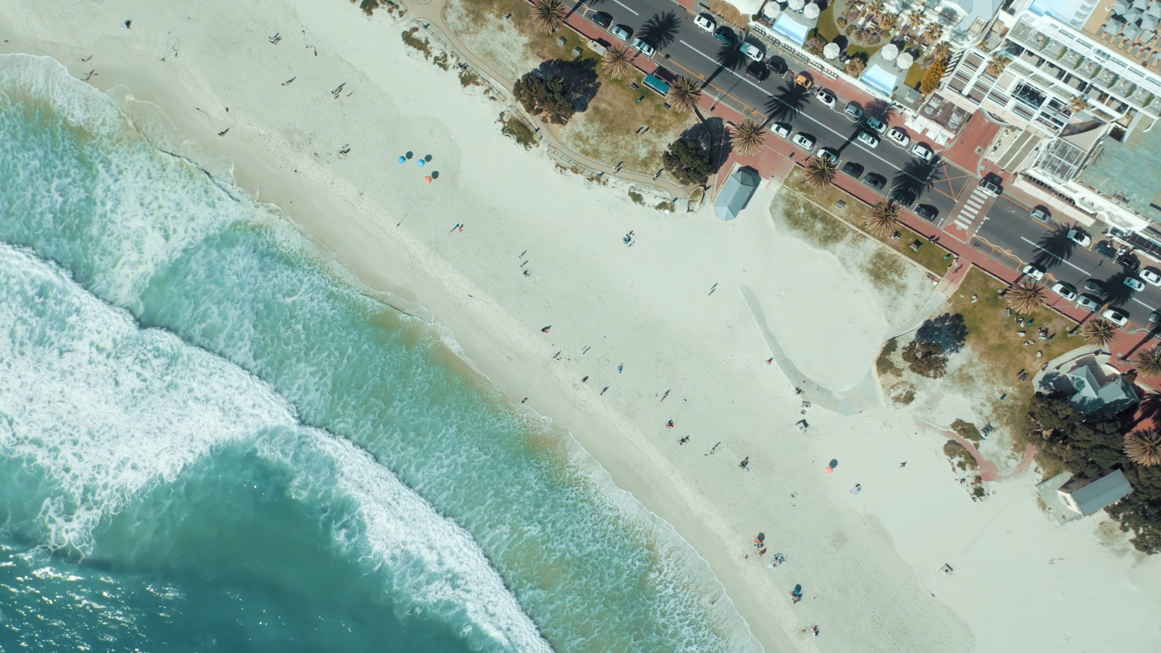 Drone Footage of People at the Beach Free Stock Video Footage, Royalty ...