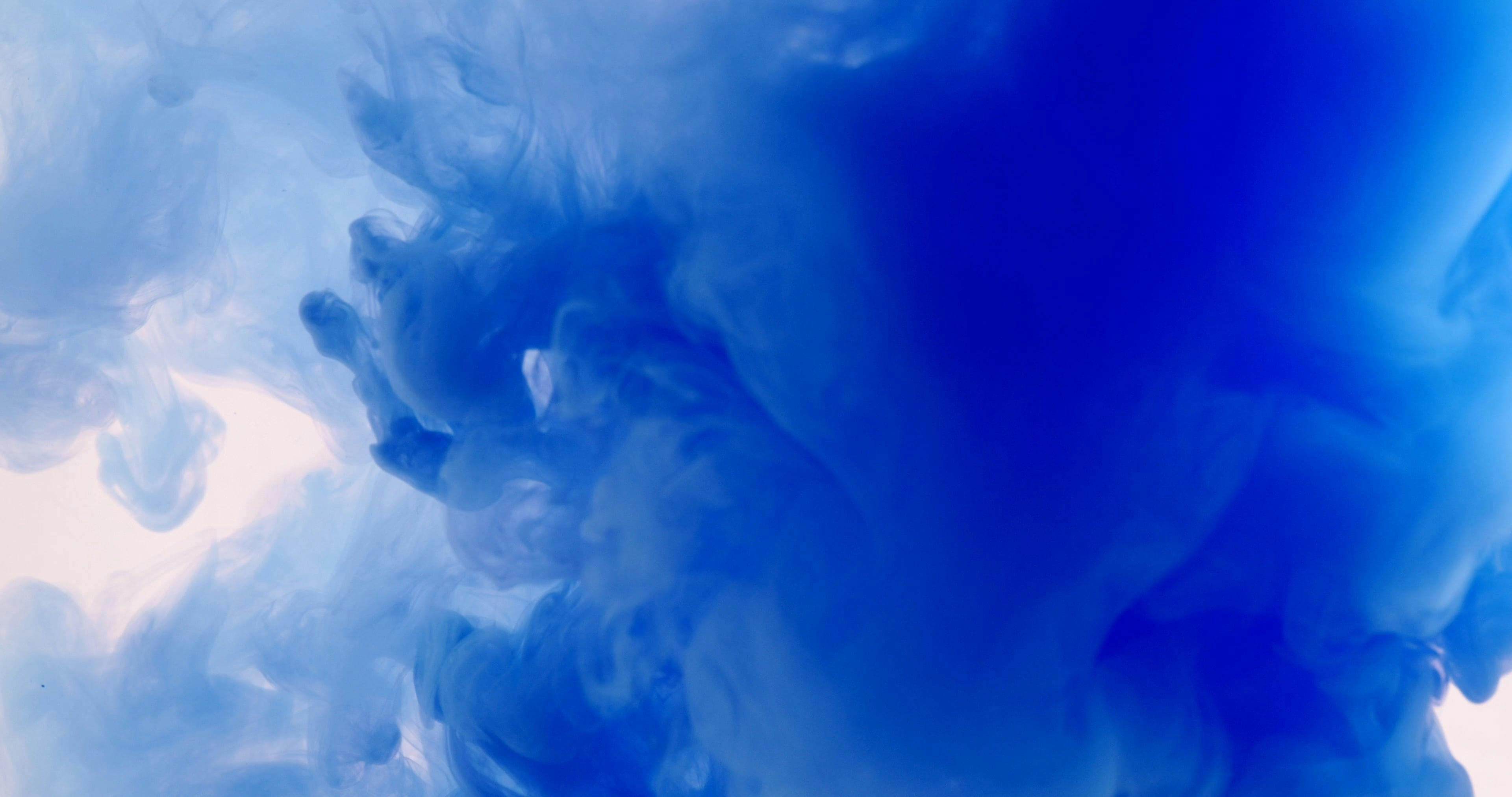 Blue Ink Moving in Water Close Up Free Stock Video Footage, Royalty ...