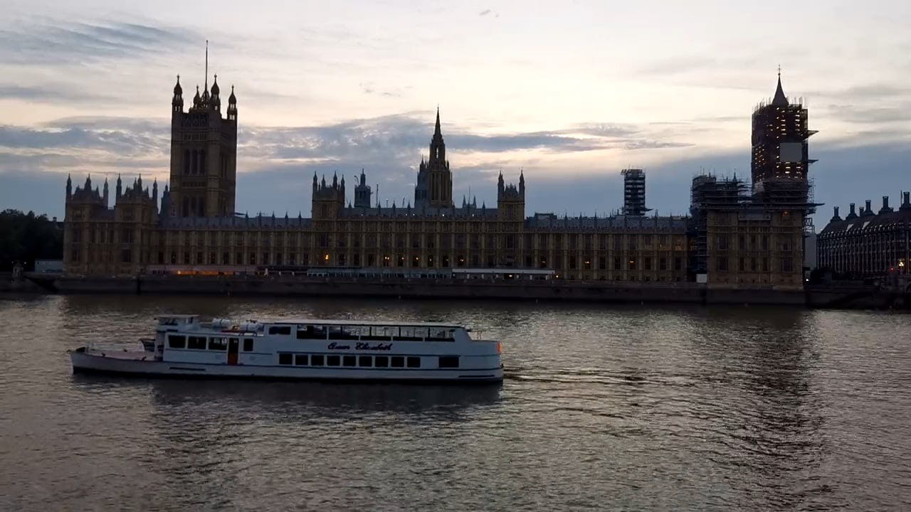 Houses of Parliament View from Across the River Free Stock Video ...