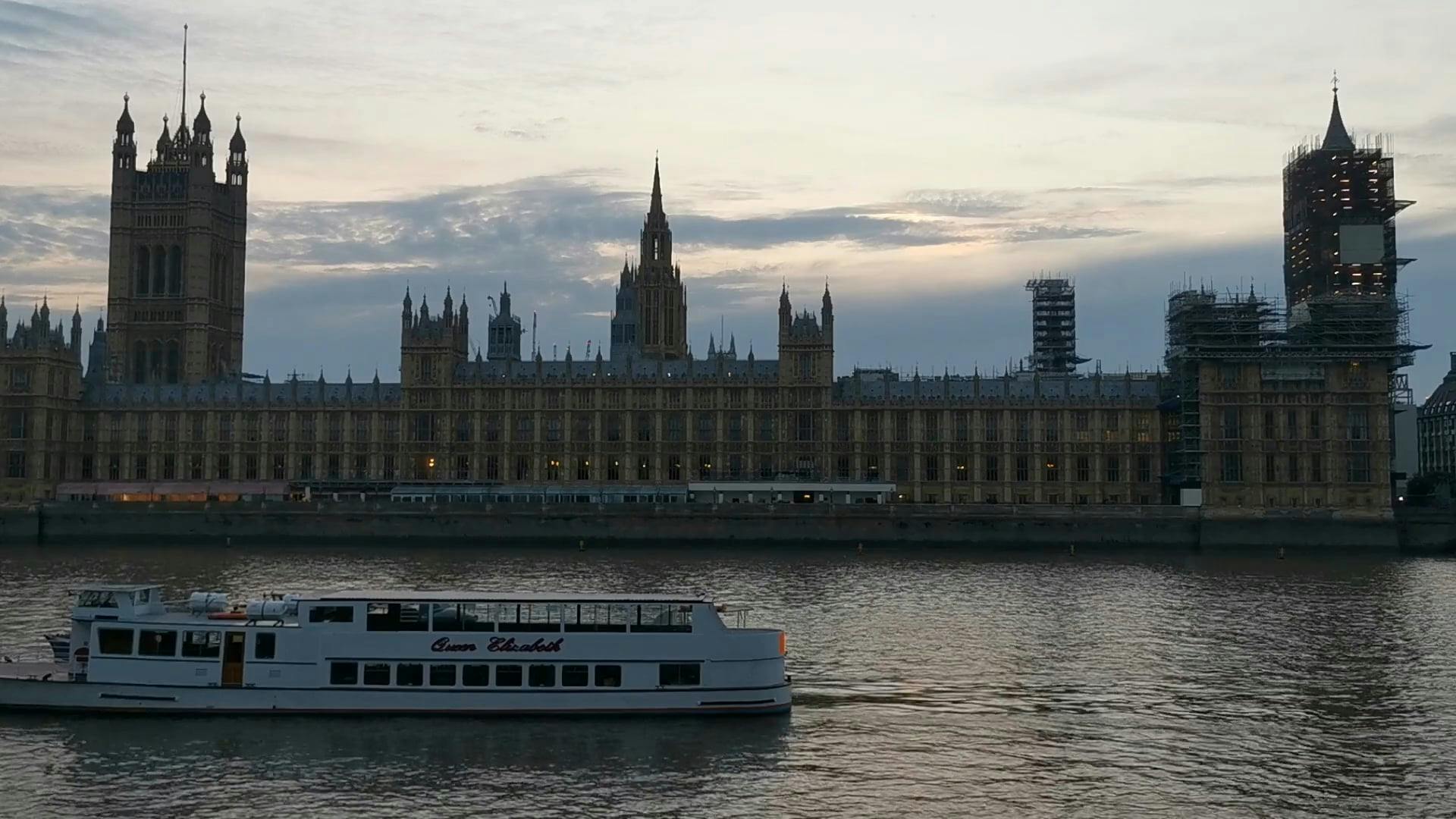 Houses of Parliament View from Across the River Free Stock Video ...