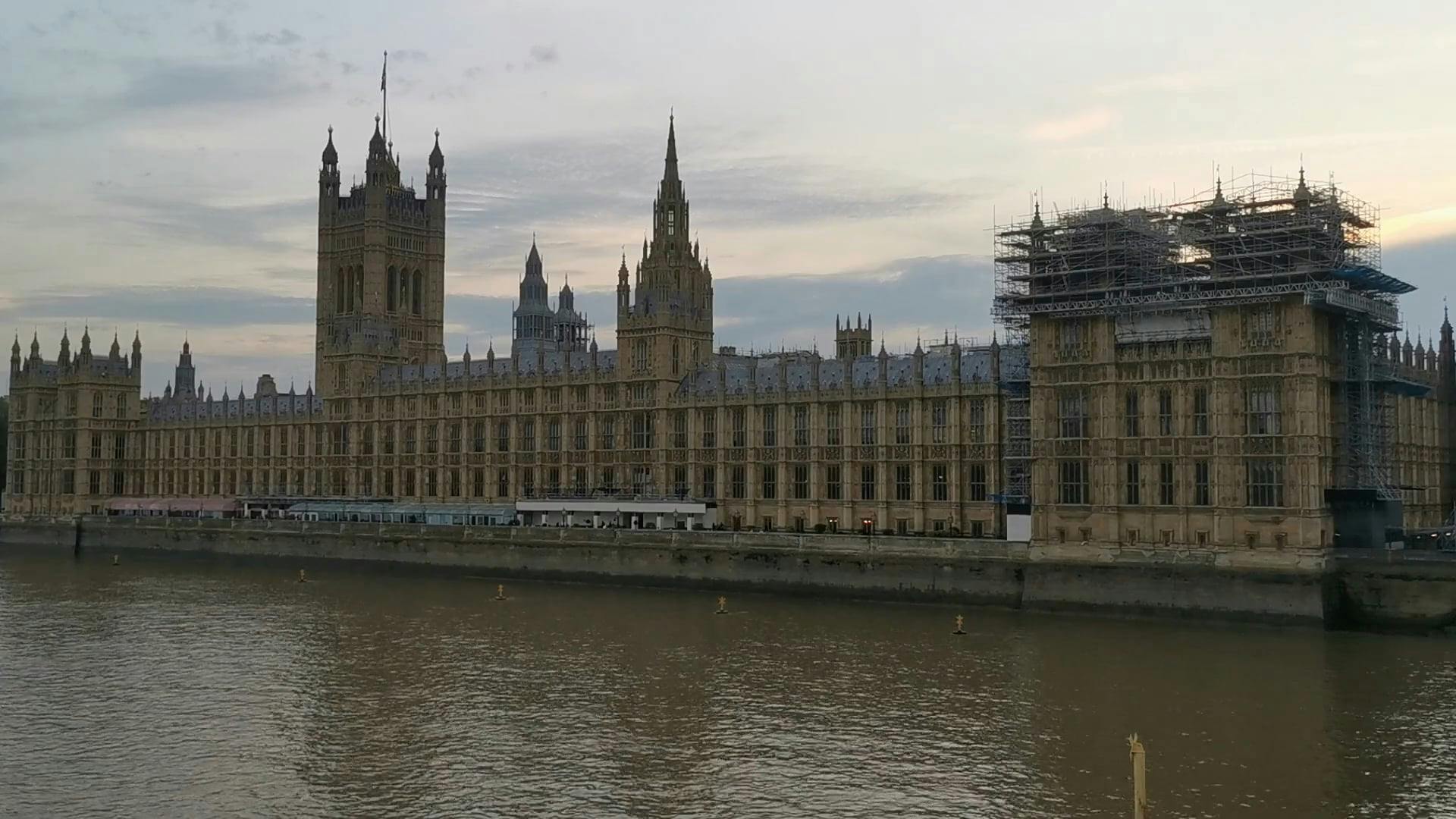 Houses of Parliament View from Across the River Free Stock Video ...