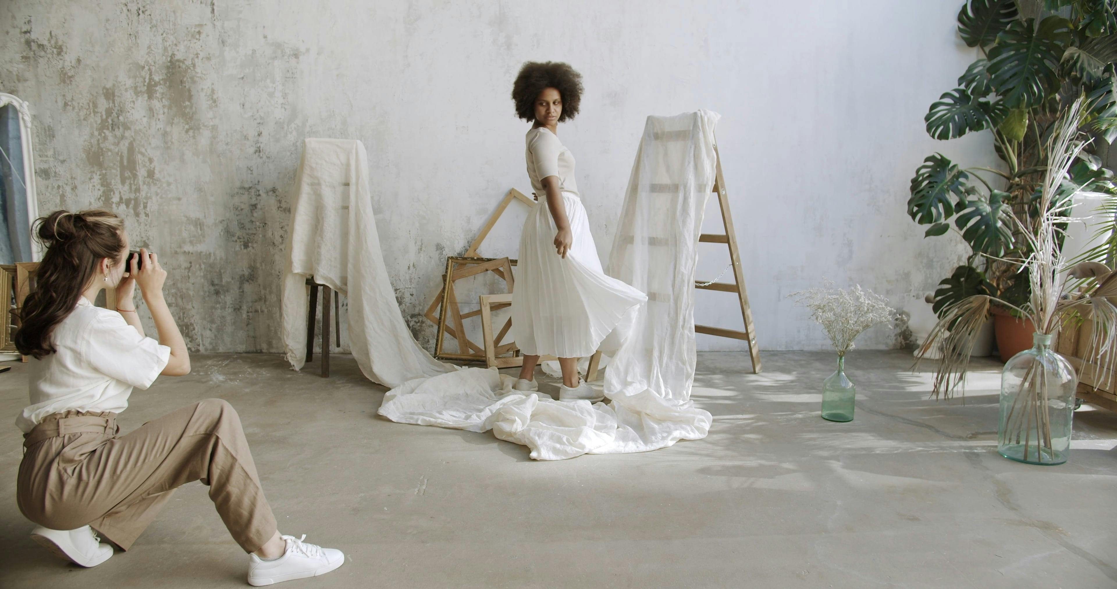 Woman Posing in a Photo Shoot · Free Stock Video