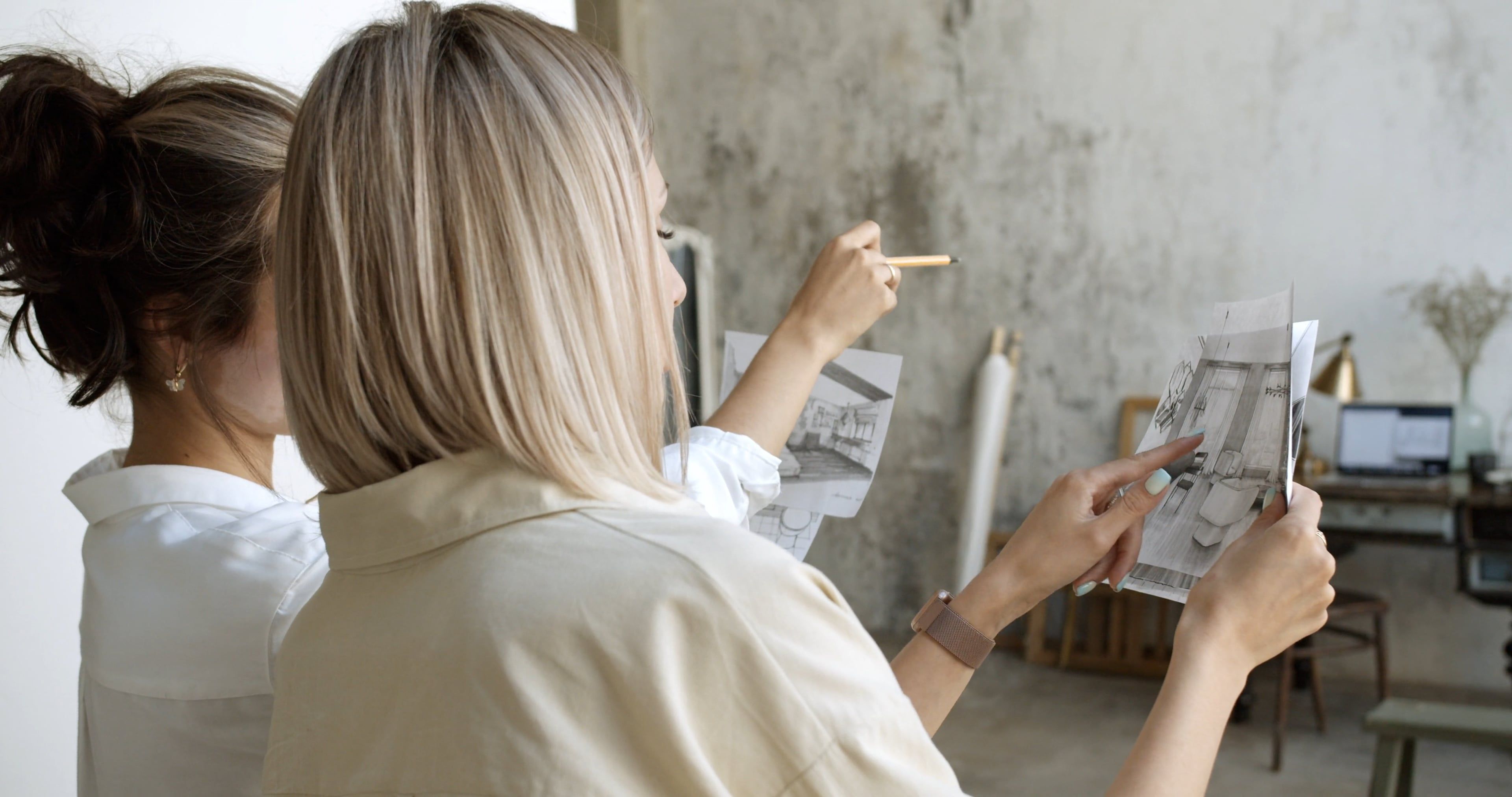 Women Comparing their Sketches Free Stock Video Footage, Royalty-Free ...