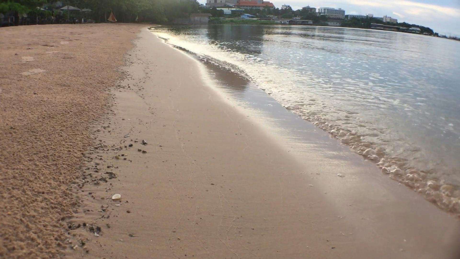 Side View of Sea Waves Reaching Shore Free Stock Video Footage, Royalty ...