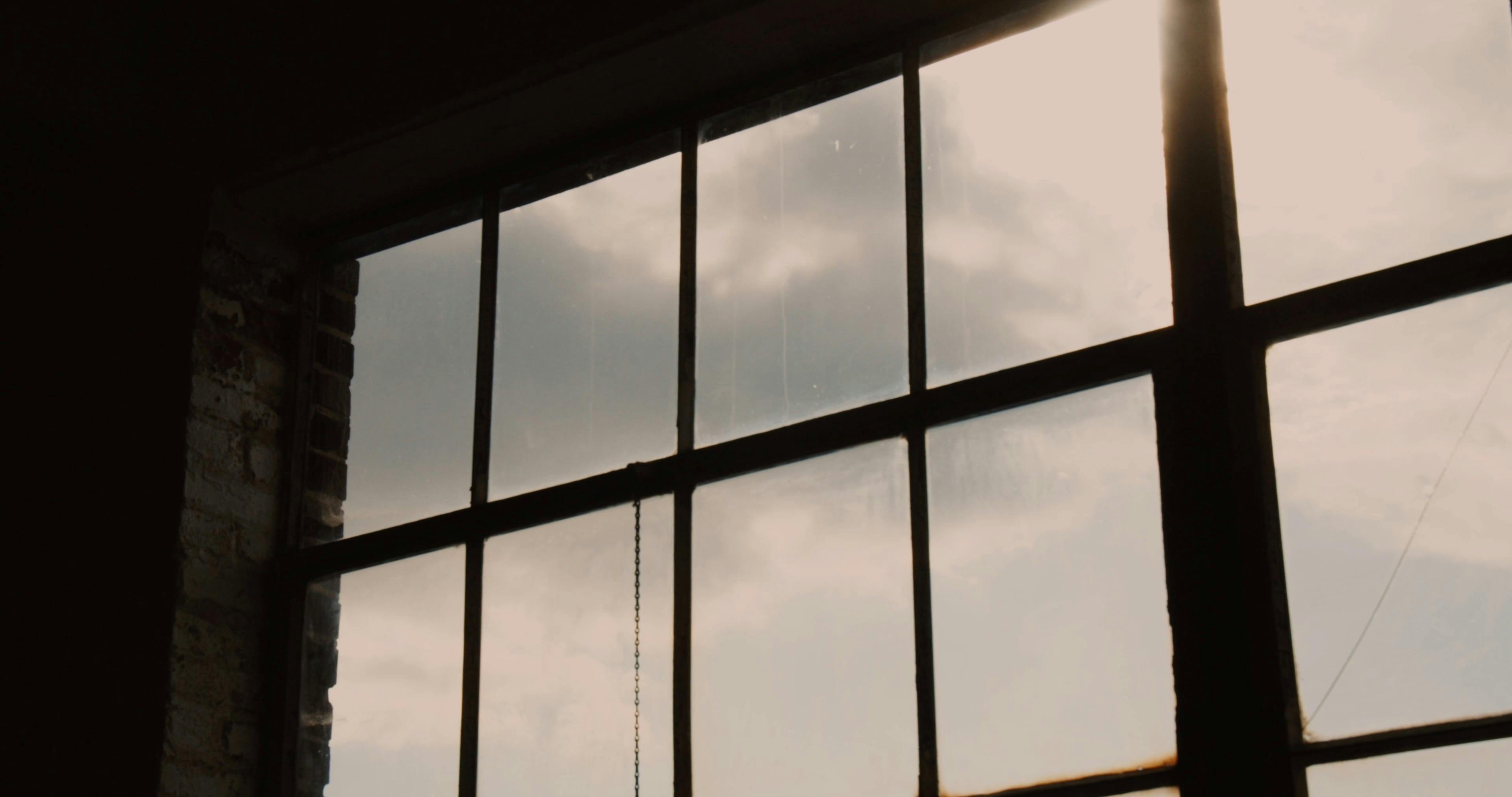 View of Cloudy Sky Through Window Free Stock Video Footage, Royalty ...