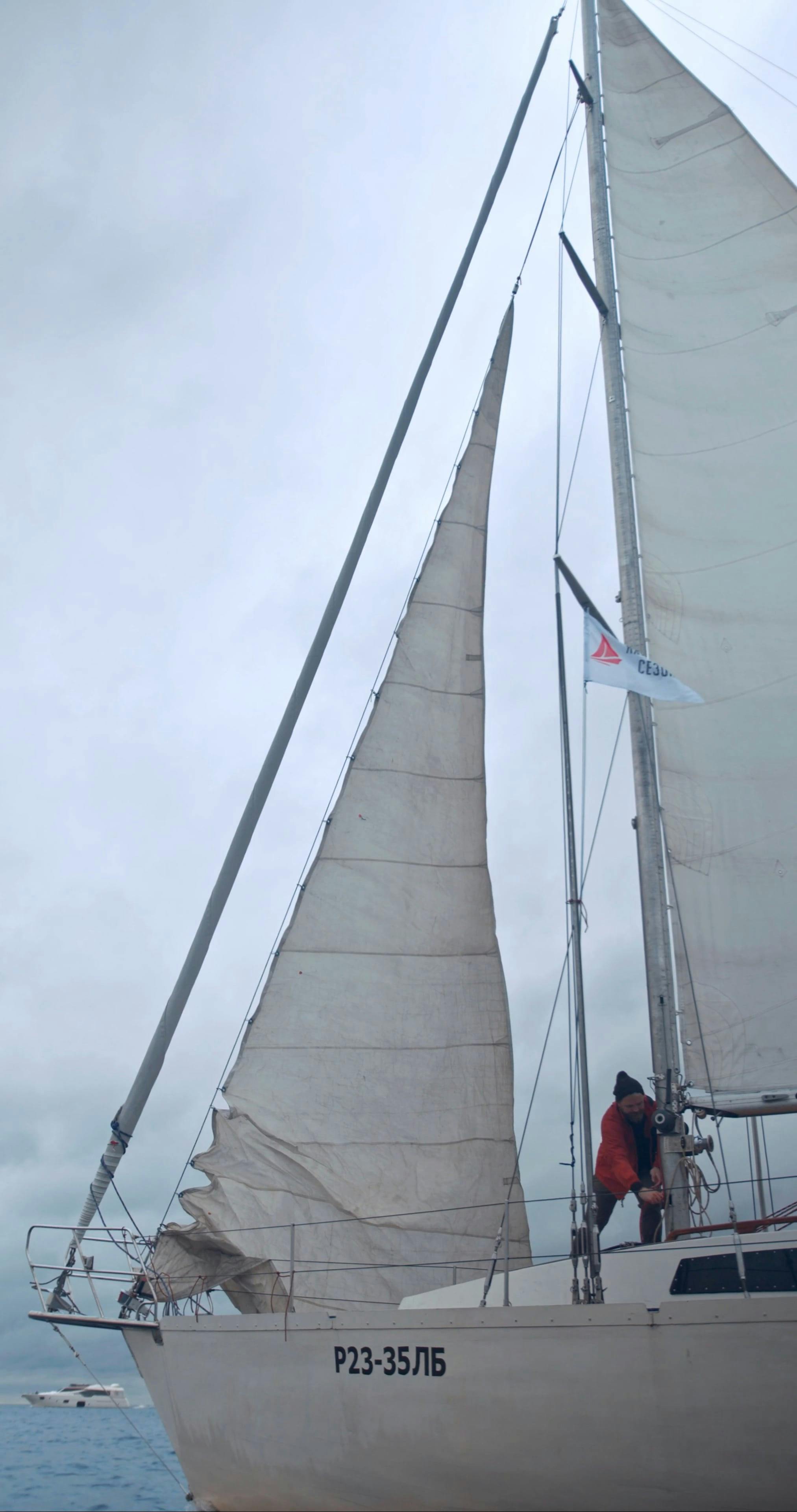 A Man Fixing the Sails of a Boat Free Stock Video Footage, Royalty-Free ...
