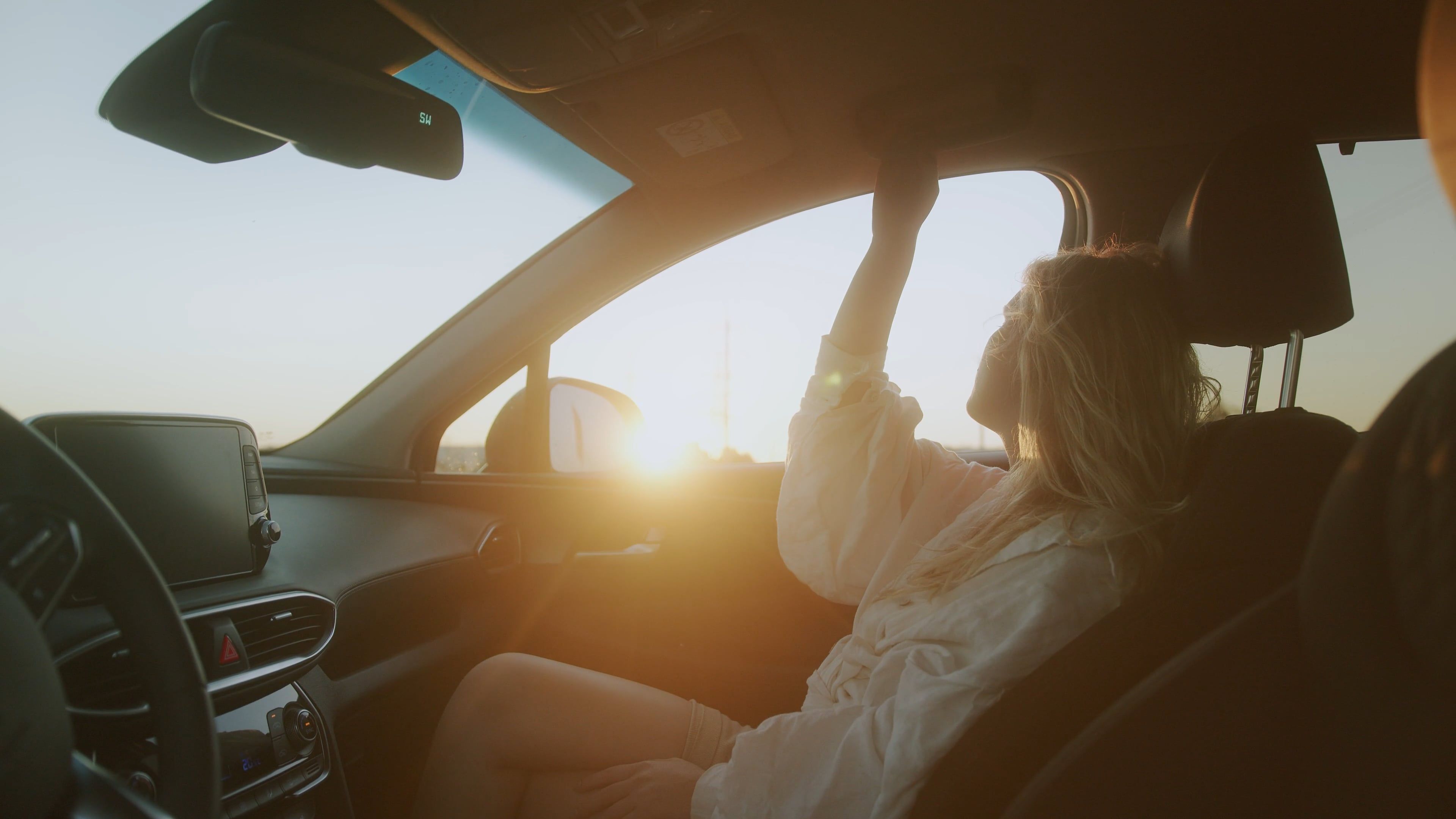 A Woman Looking out the Window of a Car · Free Stock Video
