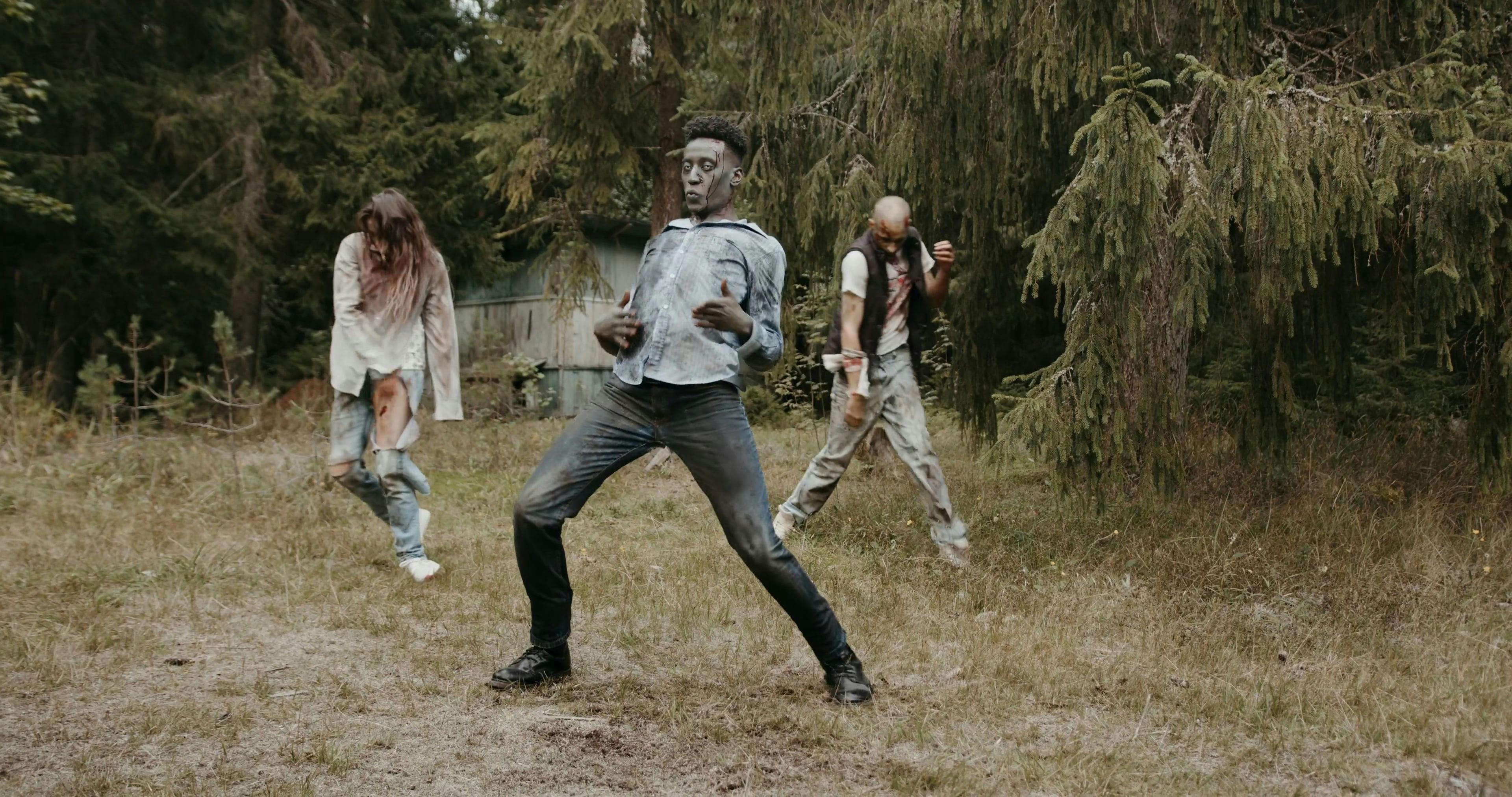 A Zombie Dancing on the Dirt Free Stock Video Footage, Royalty-Free 4K ...