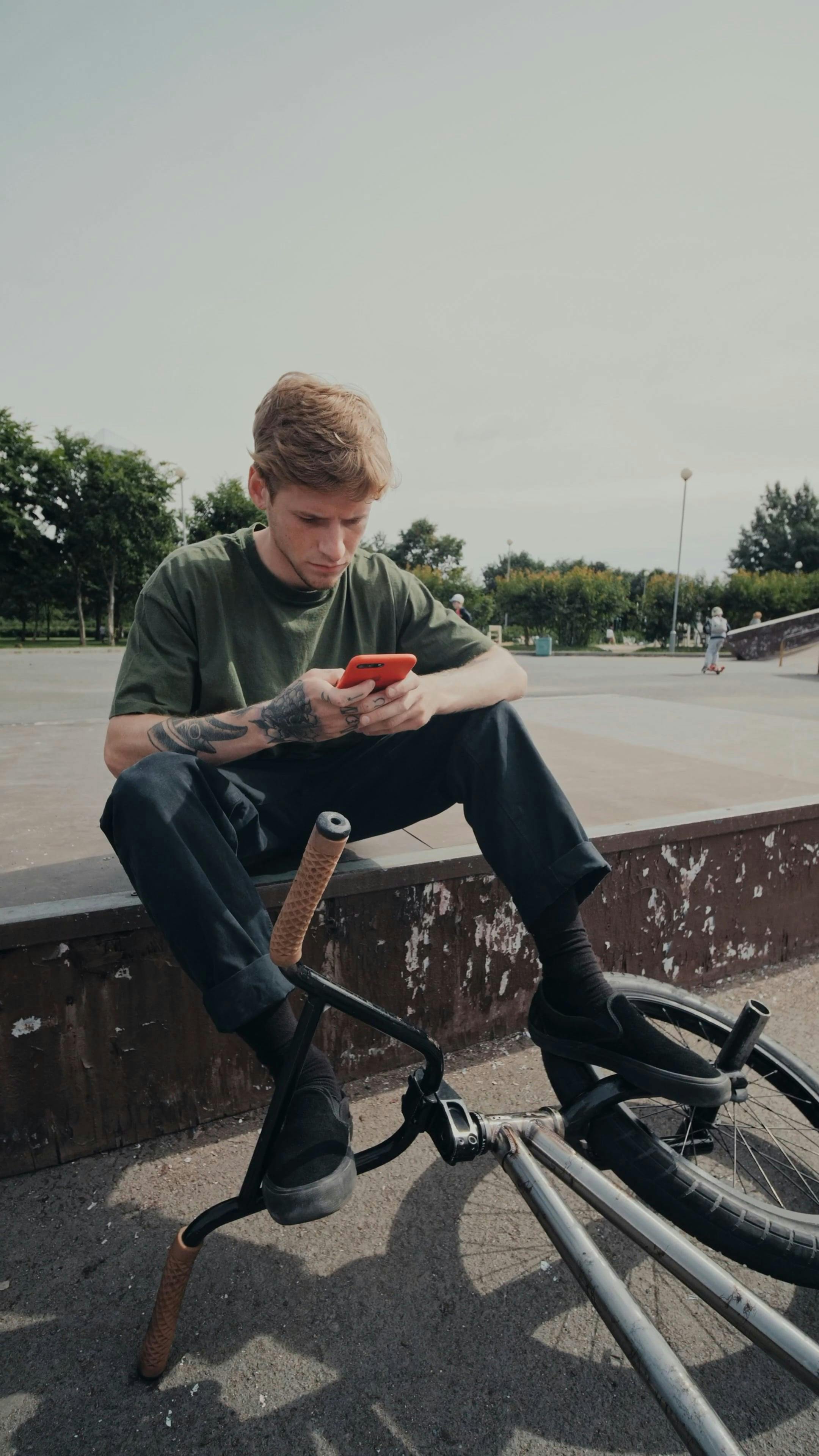 Man Typing on His Mobile Phone · Free Stock Video