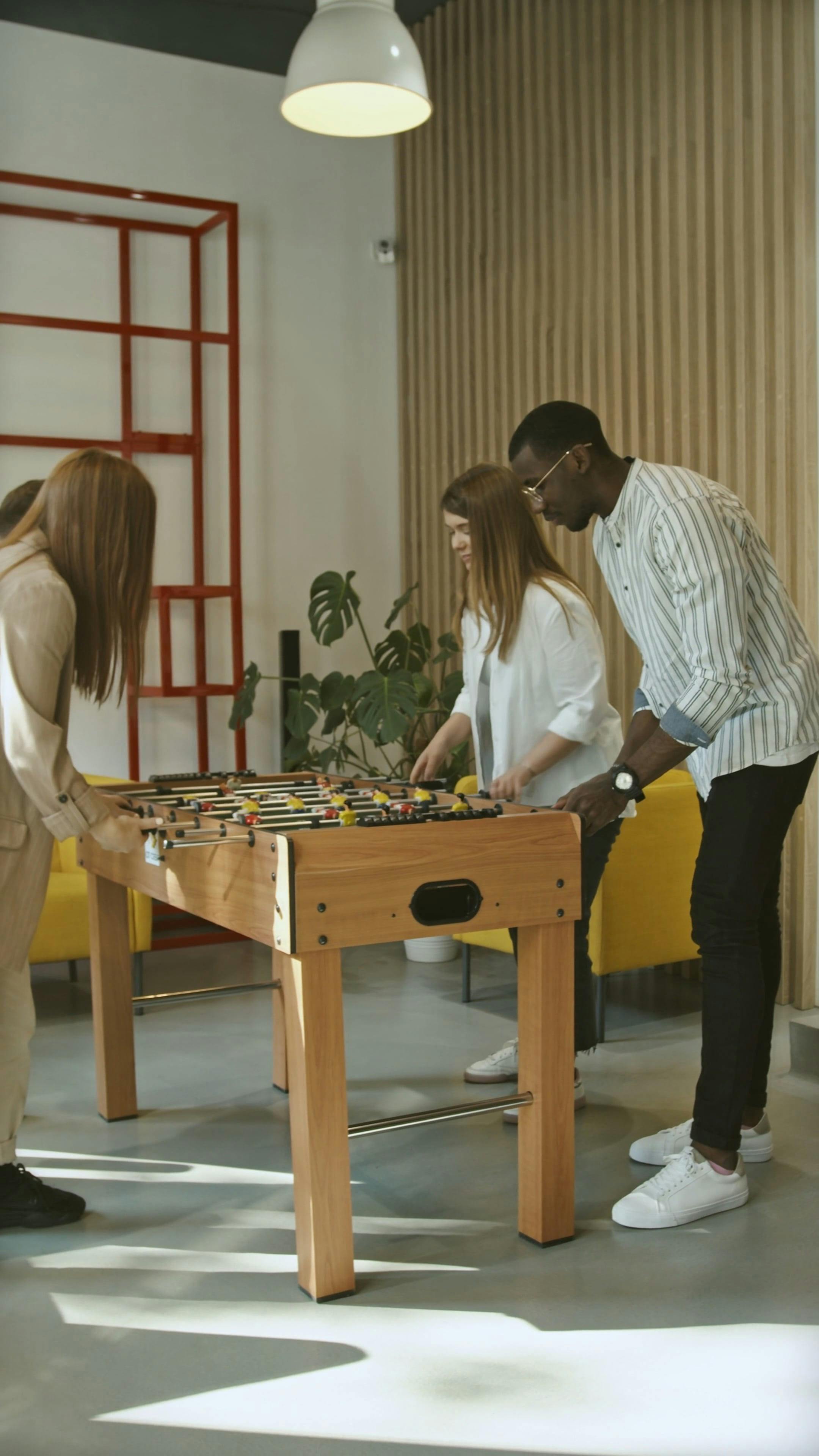 Young People Playing Foosball Game Free Stock Video Footage, Royalty ...