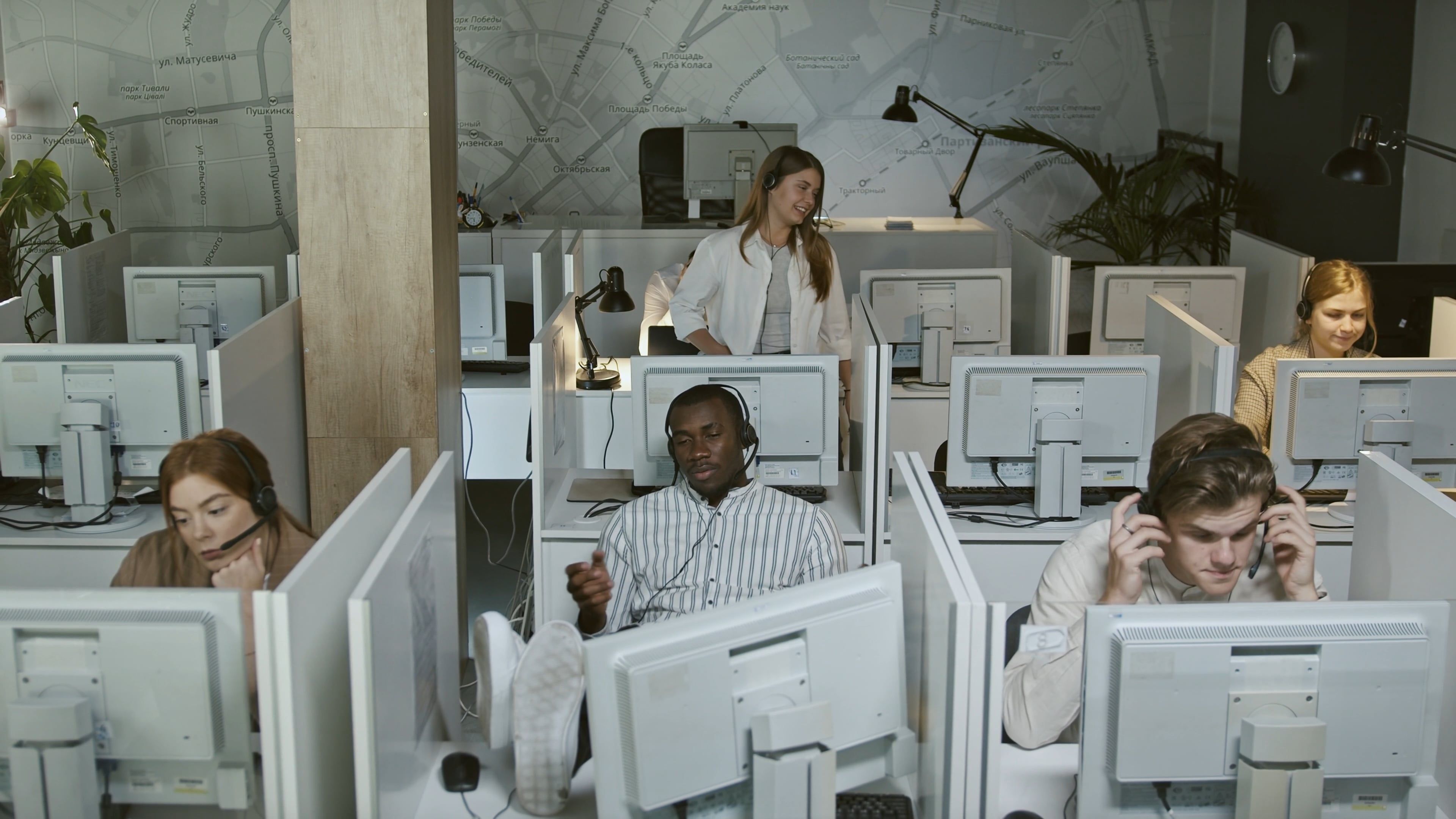 People Working on a Call Center Free Stock Video Footage, Royalty-Free ...
